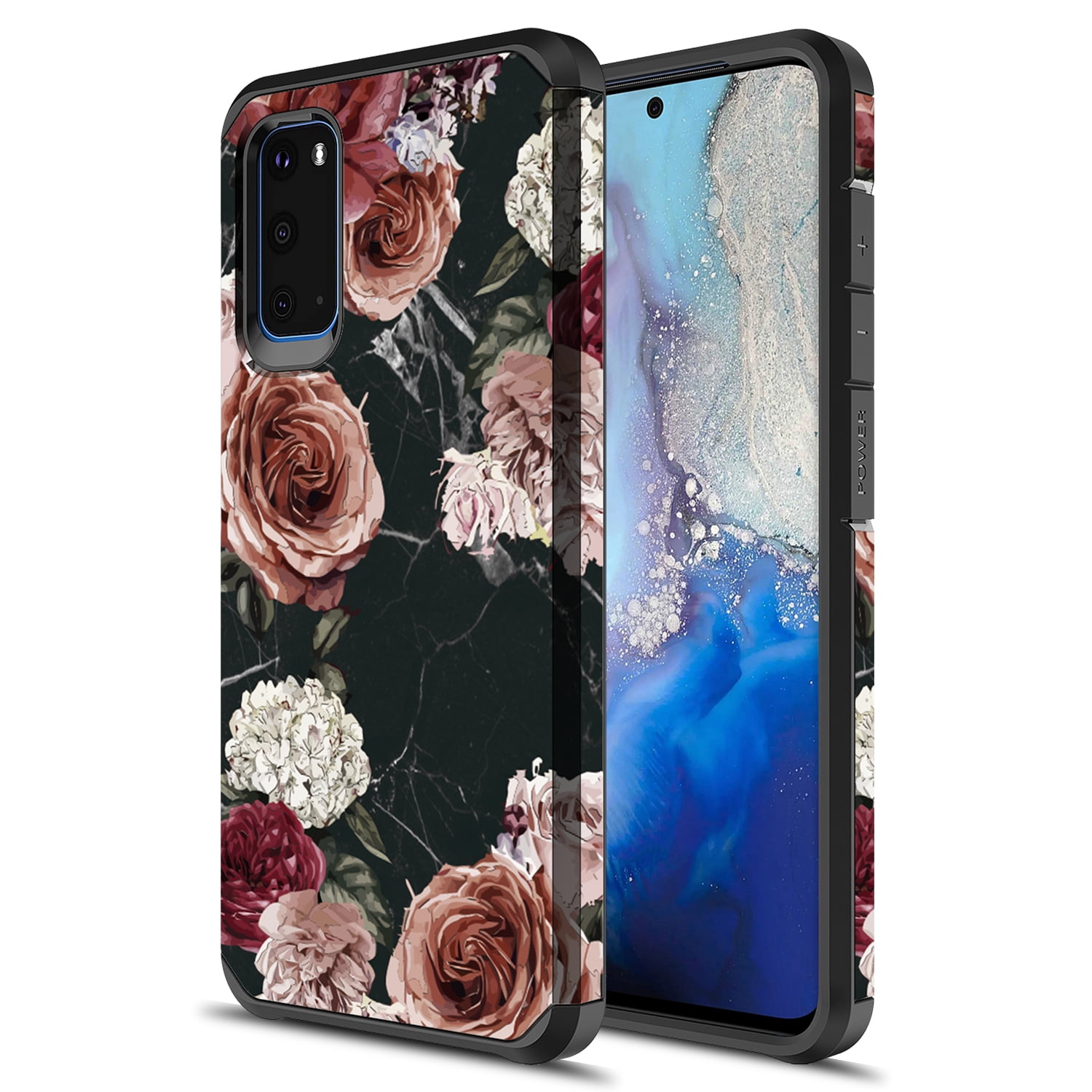 Samsung Galaxy S20 Case, KAESAR Slim Dual Layer Shockproof Armor, Hybird Drop Protection, Black ...