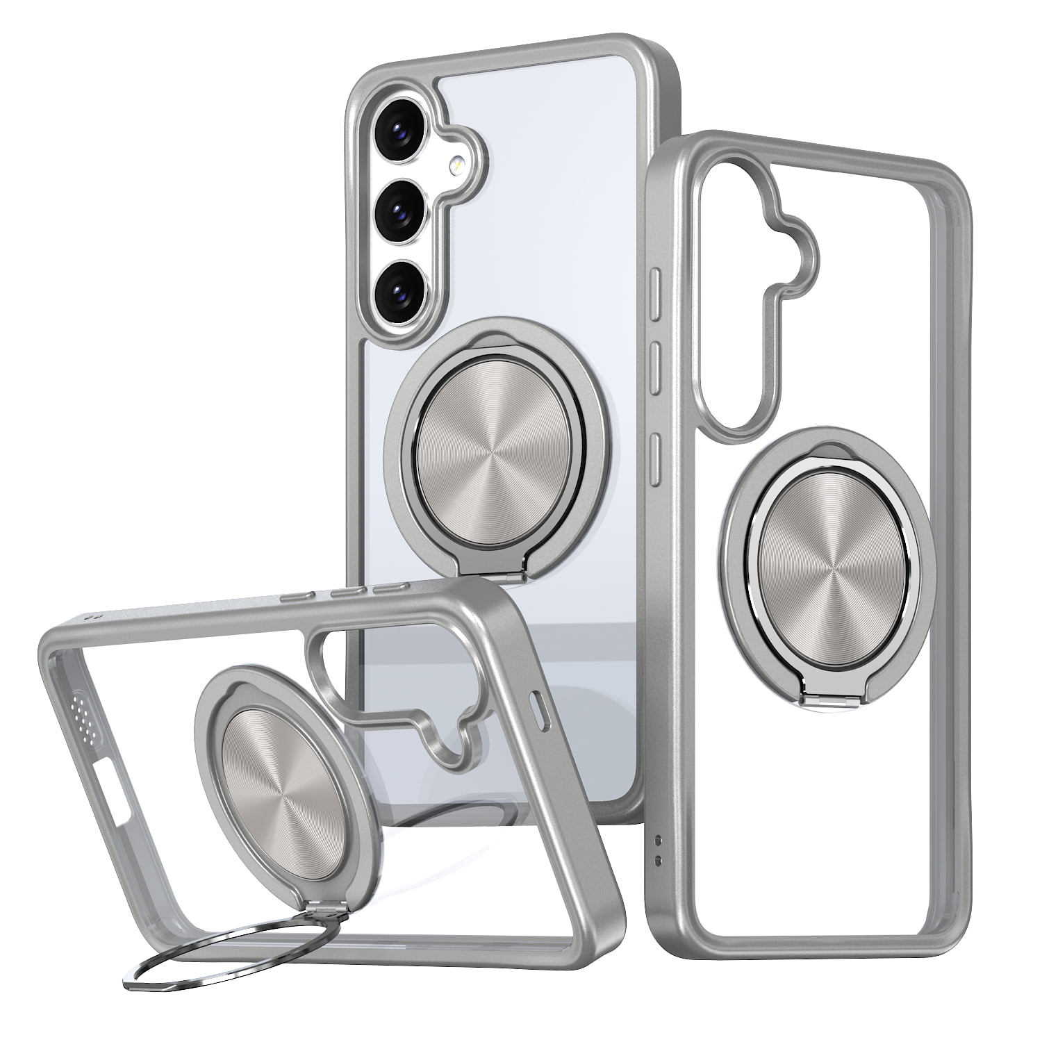 for Samsung Galaxy S20 Clear Case with Stand, Invisible Ring Magnetic ...