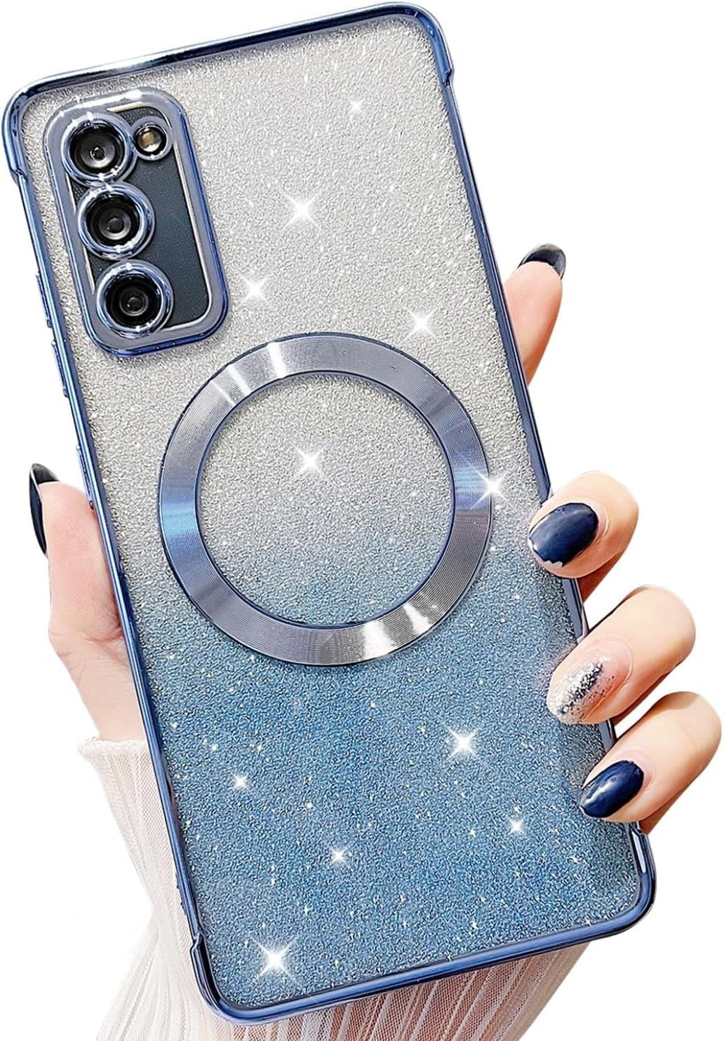 for Samsung Galaxy S20 FE 5G Case Clear Magnetic Glitter Phone Cases ...