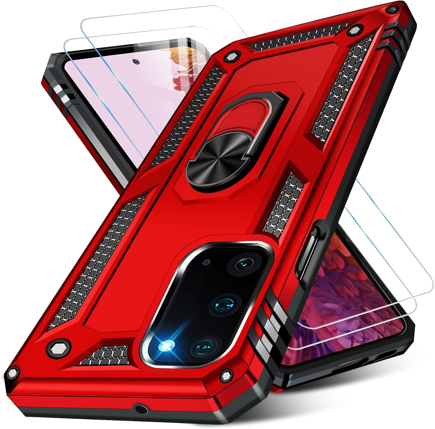 for Samsung Galaxy S20 FE 5G Case with Screen Protector, Military Grade Rugged Shockproof Heavy ...