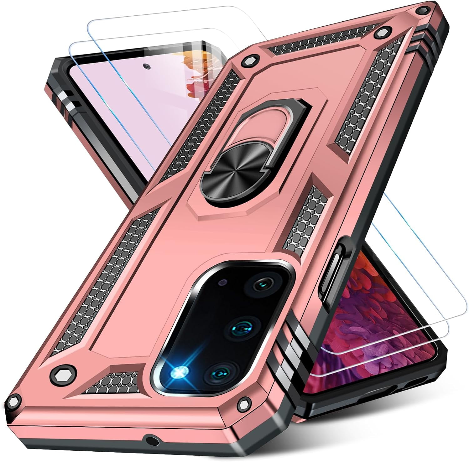 for Samsung Galaxy S20 FE 5G Case with Screen Protector, Military Grade Rugged Shockproof Heavy ...