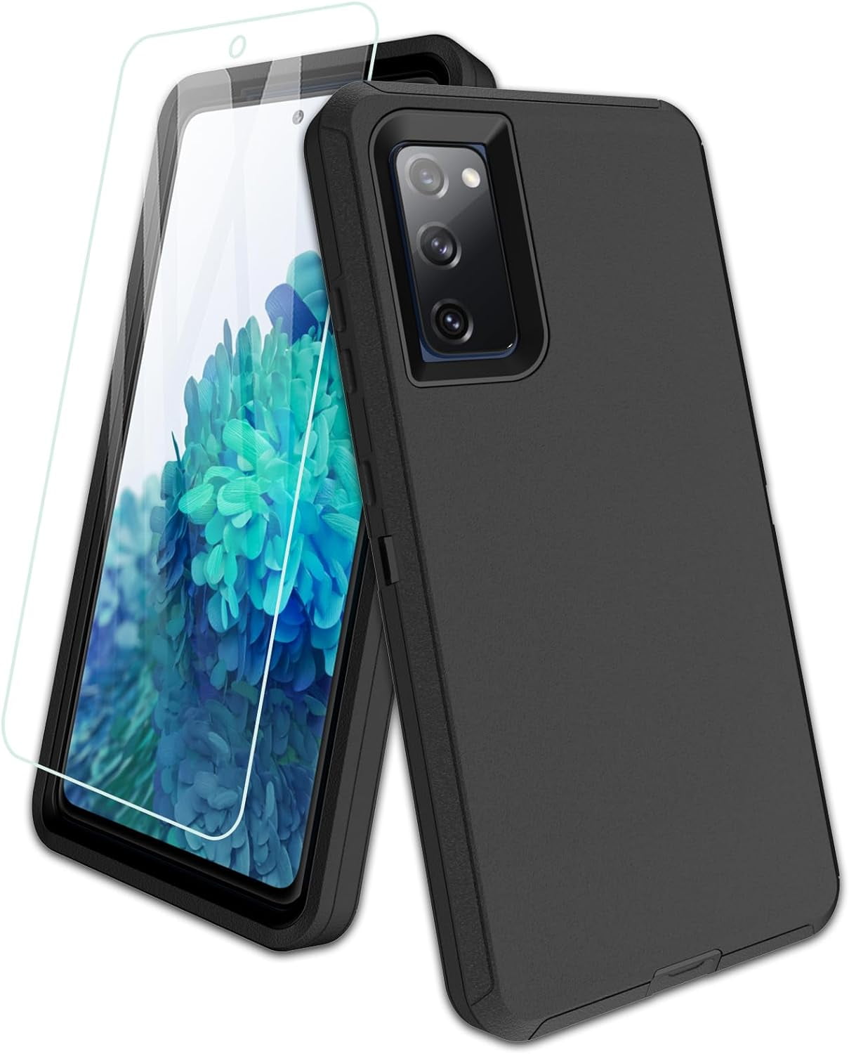 for Samsung Galaxy S20-FE 5G Phone Case, with Screen Protector, Port Protection, Full-Body ...