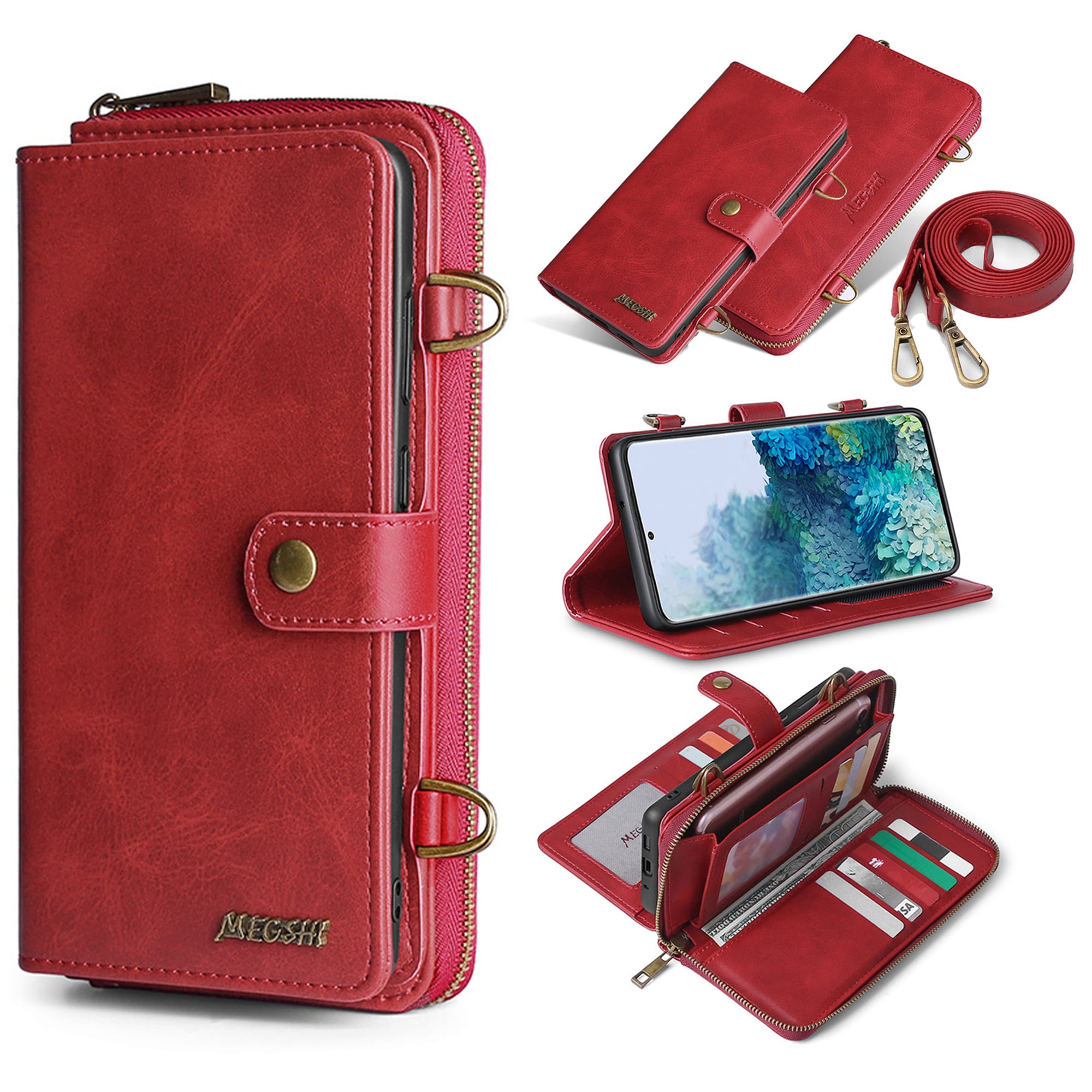 Samsung Galaxy S20 FE 5G Wallet Case, Dteck 2 in 1 Magnetic Detachable Wallet Purse [Crossbody ...