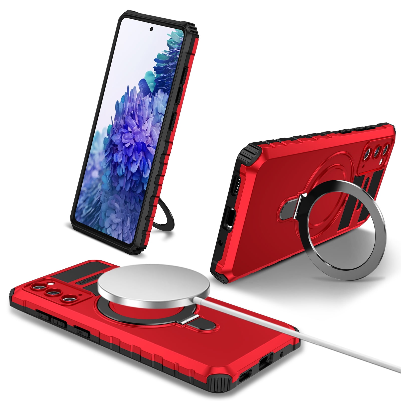 for Samsung Galaxy S20 FE Case with Stand, Magnetic Rugged Military ...