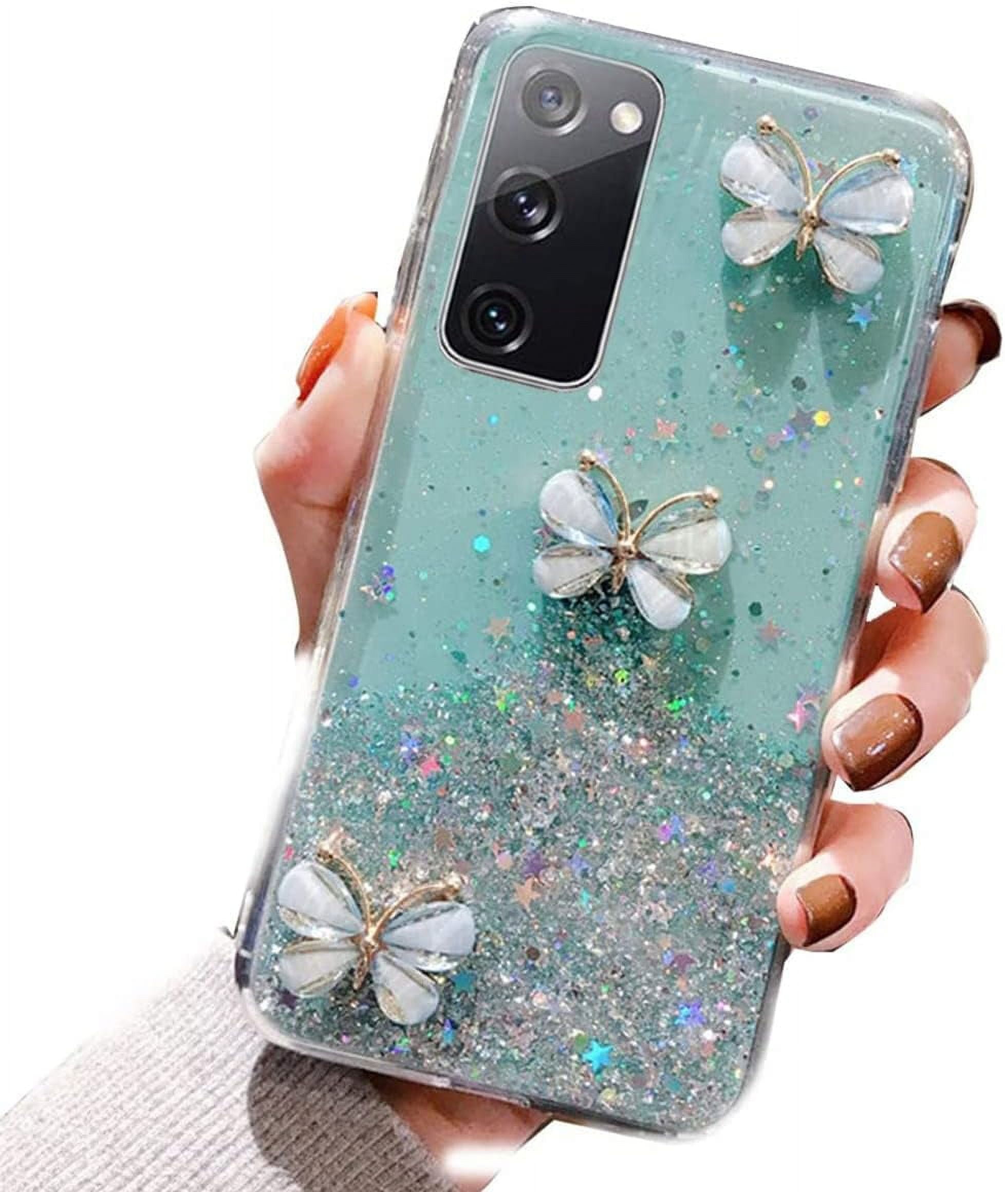 Samsung Galaxy S20 FE Glitter Case,Cute 3D Butterfly Glitter Bling ...
