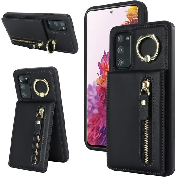 Samsung Galaxy S20 FE Leather Case with Card Holder, Wallet Case for ...