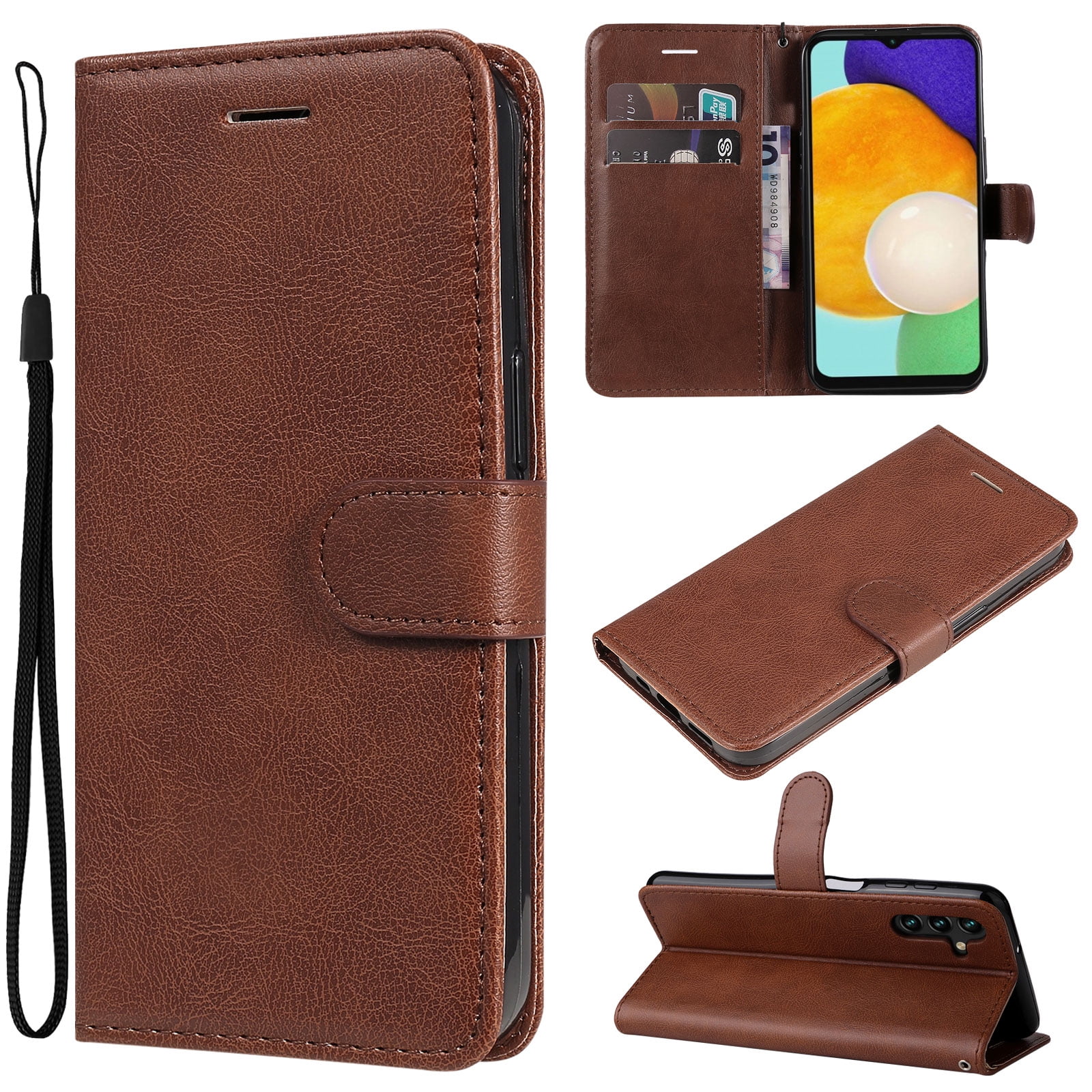 for Samsung Galaxy S20 FE Wallet Case, with Credit Card Holder and Wrist Strap, RFID Blocking PU ...