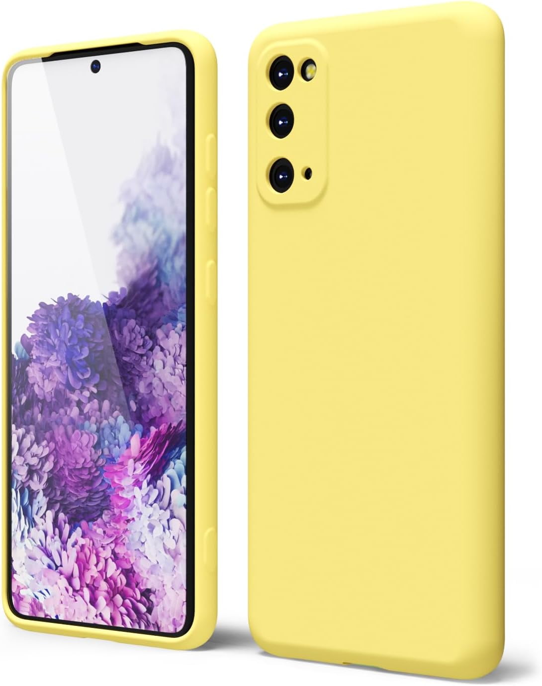 for Samsung Galaxy S20 Phone Case Liquid Silicone Grip, Cute Thin Slim Soft Rubber TPU Plain ...