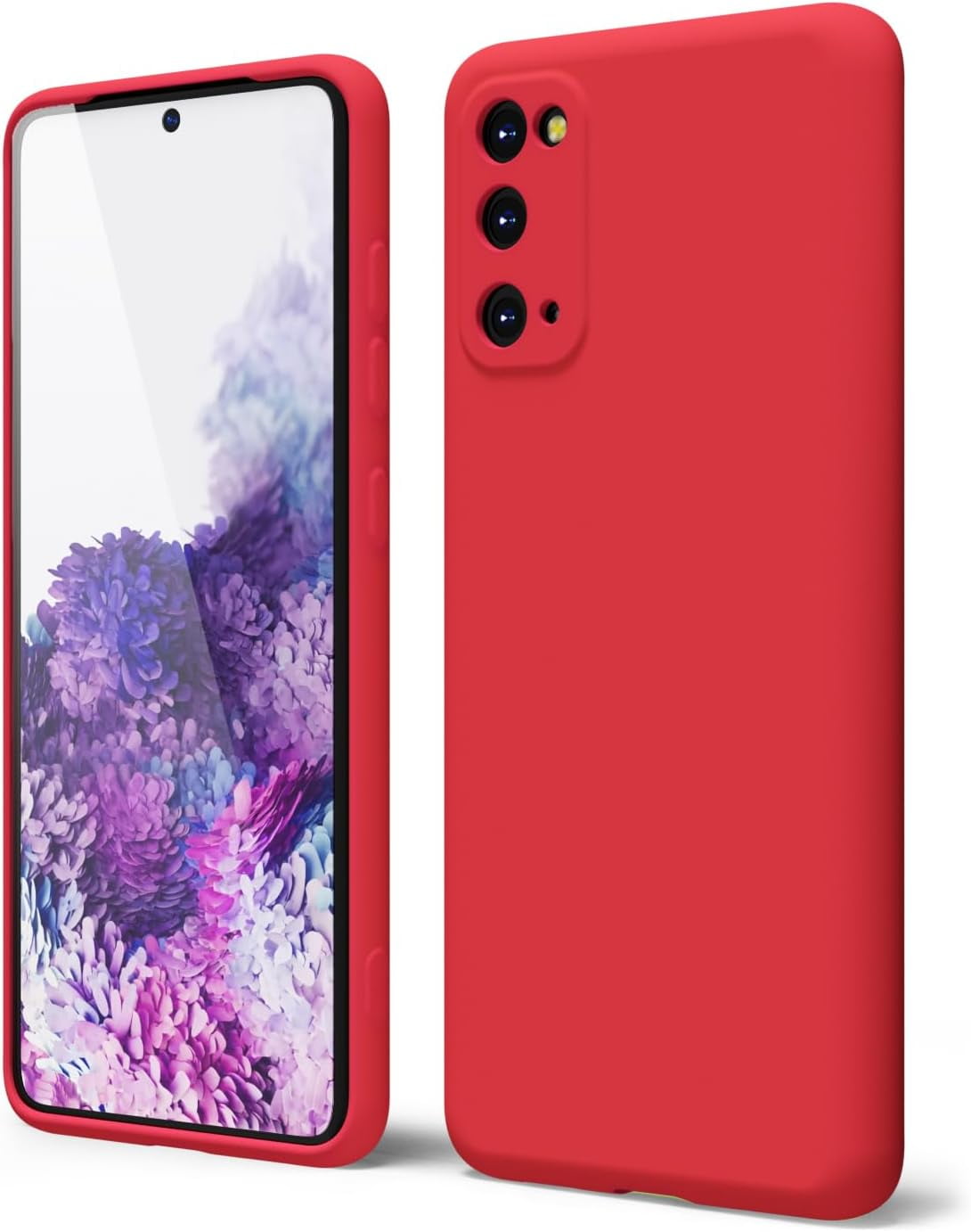 for Samsung Galaxy S20 Phone Case Liquid Silicone Grip, Cute Thin Slim Soft Rubber TPU Plain ...