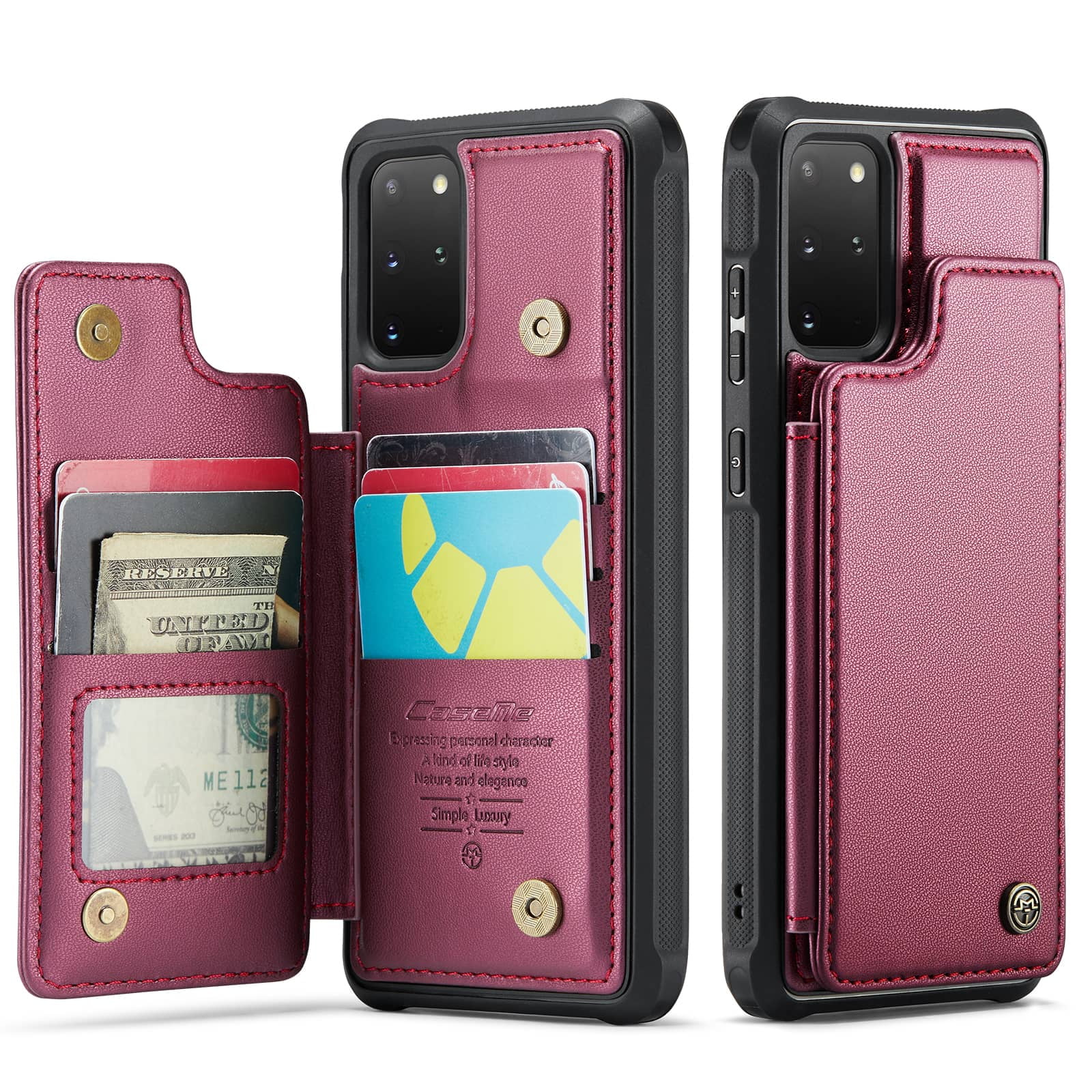 for Samsung Galaxy S20 Plus Case with Card Holder, Wallet Case for ...