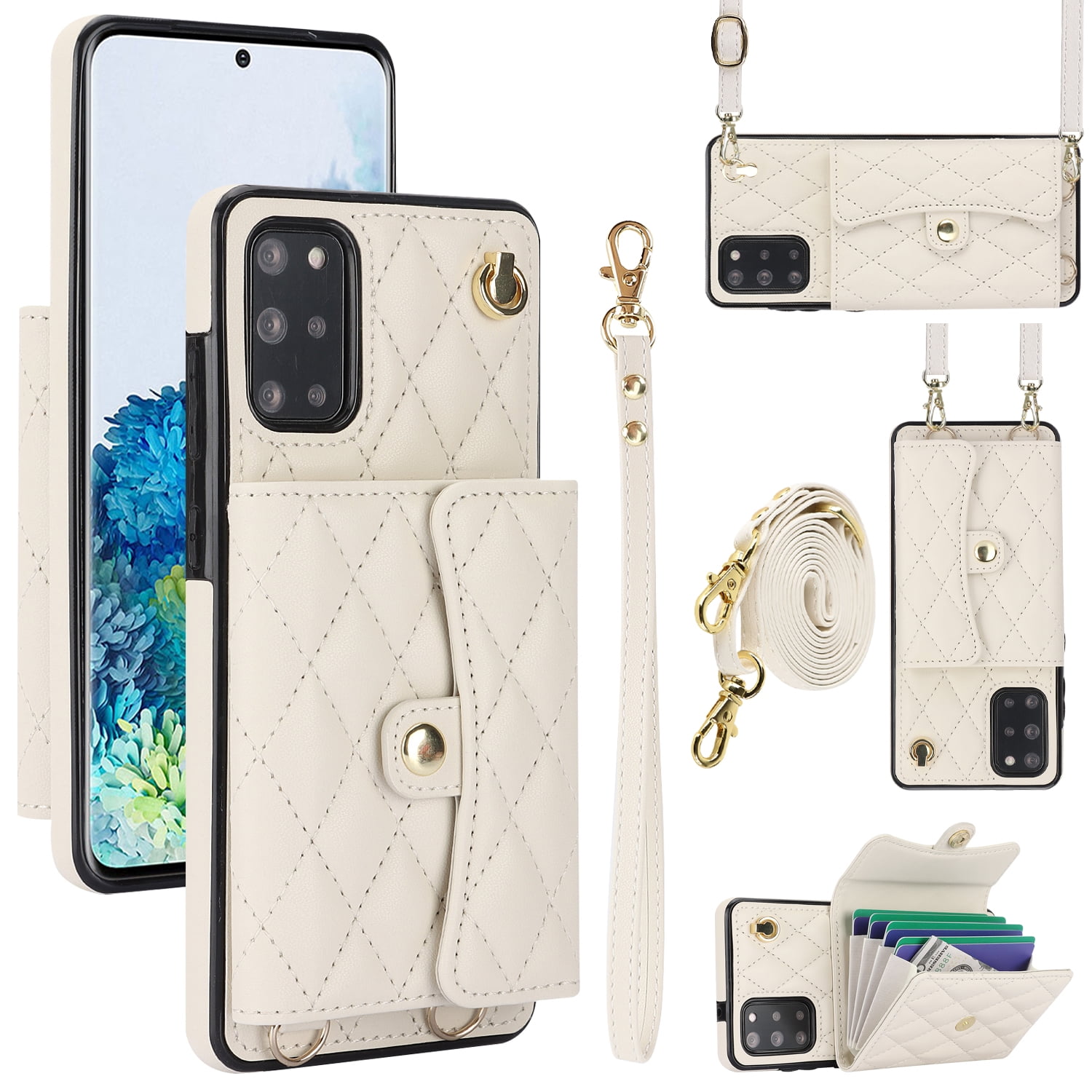 for Samsung Galaxy S20 Plus Case, Wallet Phone PU Leather Case with Card Holder Crossbody Cover ...