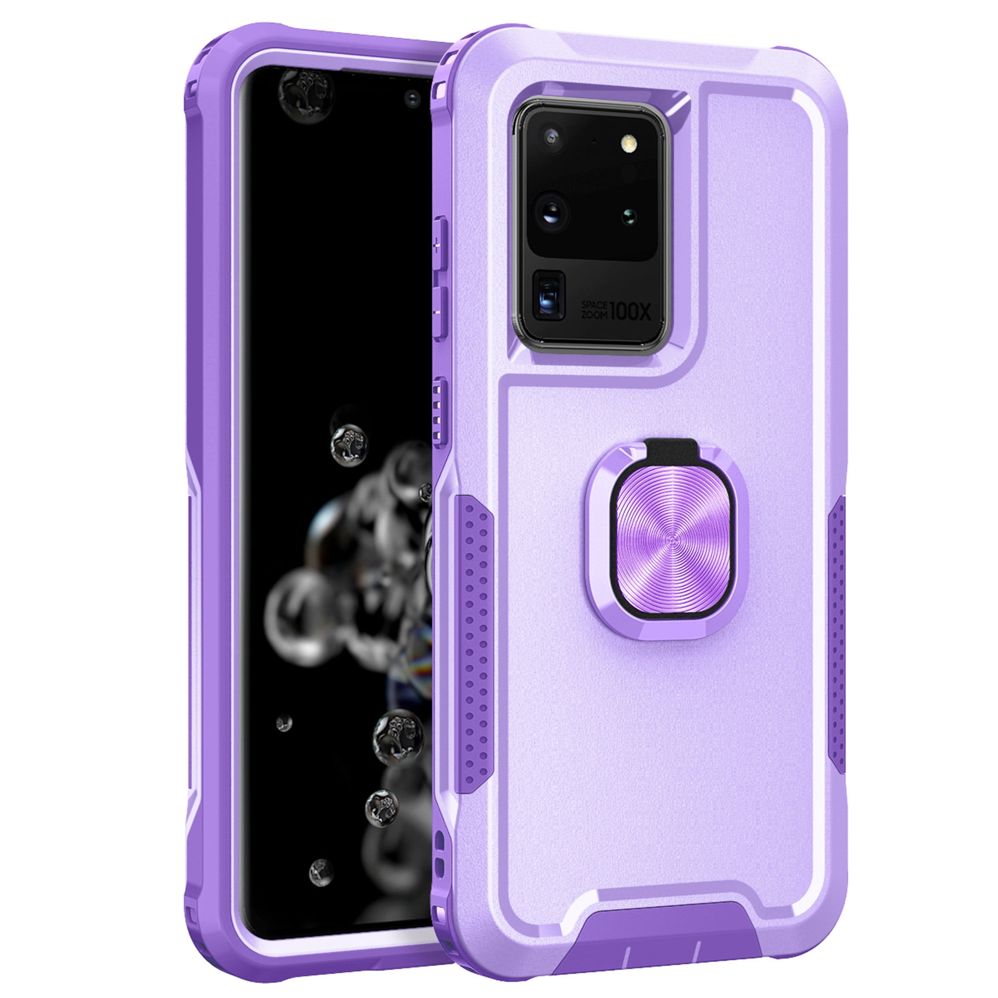 Samsung Galaxy S20 Ultra Case, Dteck Hybrid Rugged Shockproof Case with Ring Holder Kickstand ...