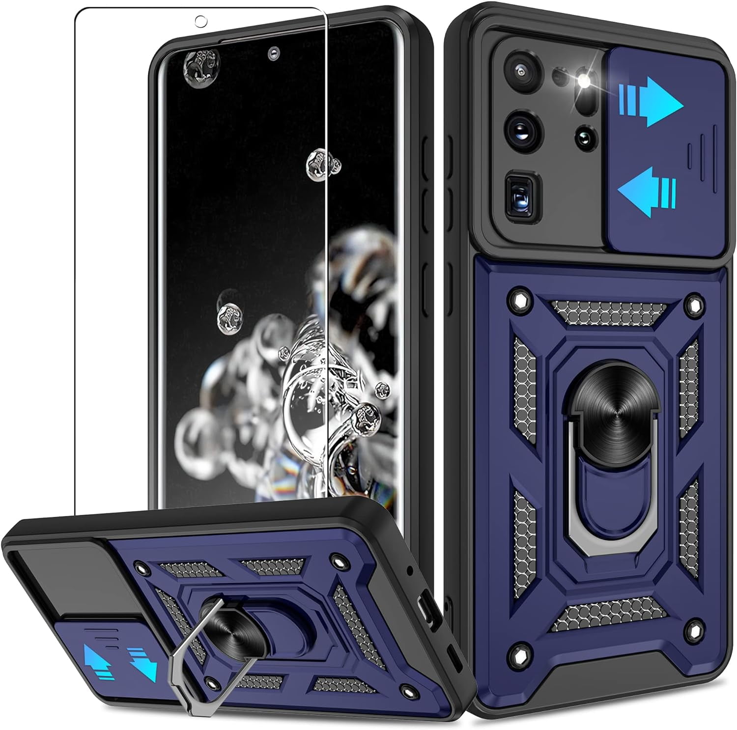 for Samsung Galaxy S20 Ultra Case with HD Screen Protector, Heavy Duty ...