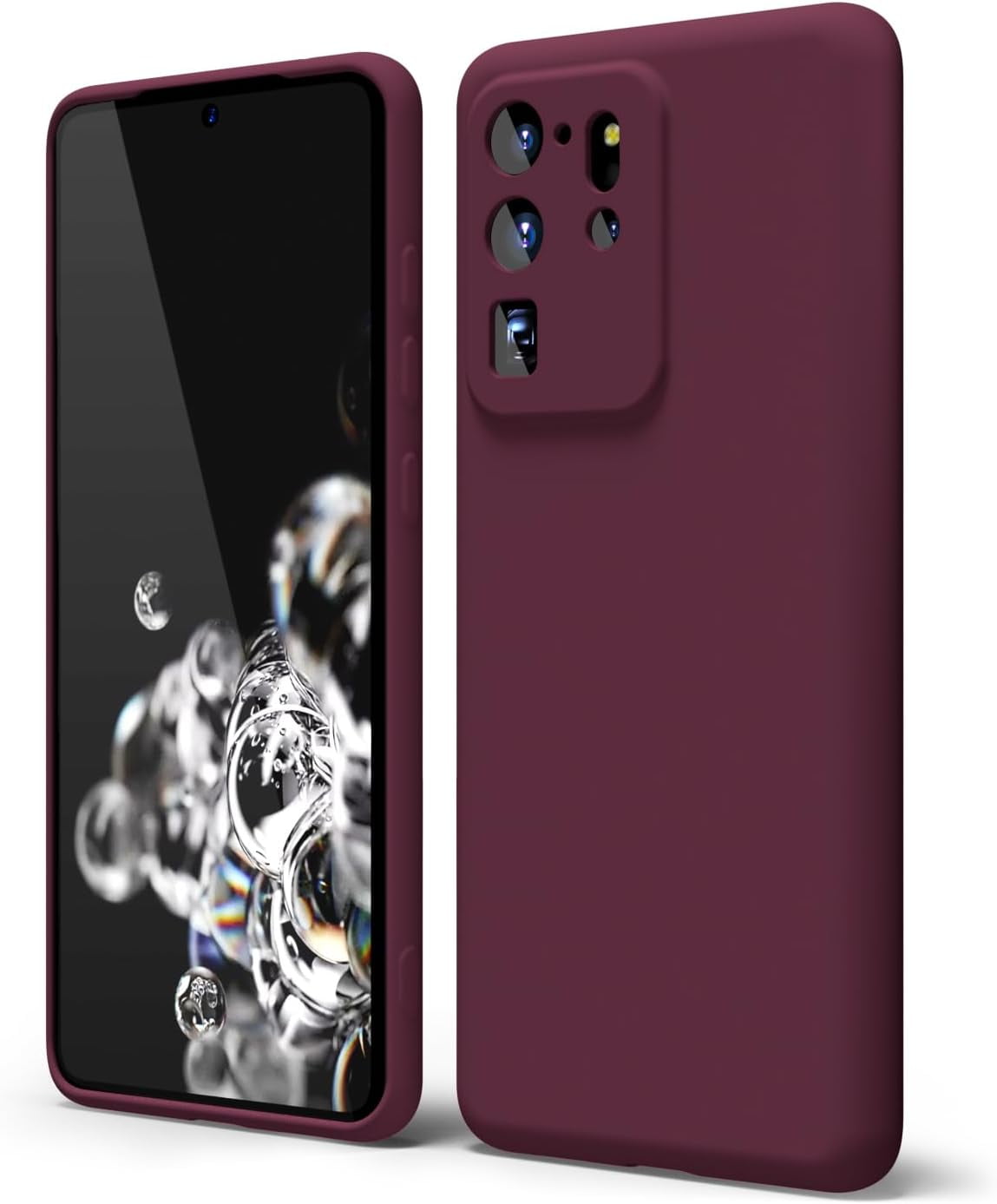 for Samsung Galaxy S20 Ultra Phone Case Liquid Silicone, Thin Slim Soft Rubber TPU Plain Smooth ...