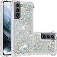 Samsung Galaxy S21 5G Case, Bling Glitter Liquid Clear Case Floating ...