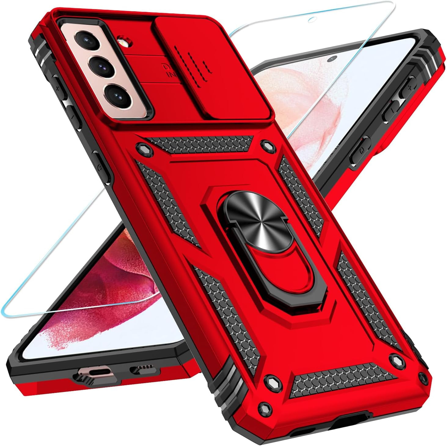 for Samsung Galaxy S21 5G Case with HD Screen Protector & Kickstand ...