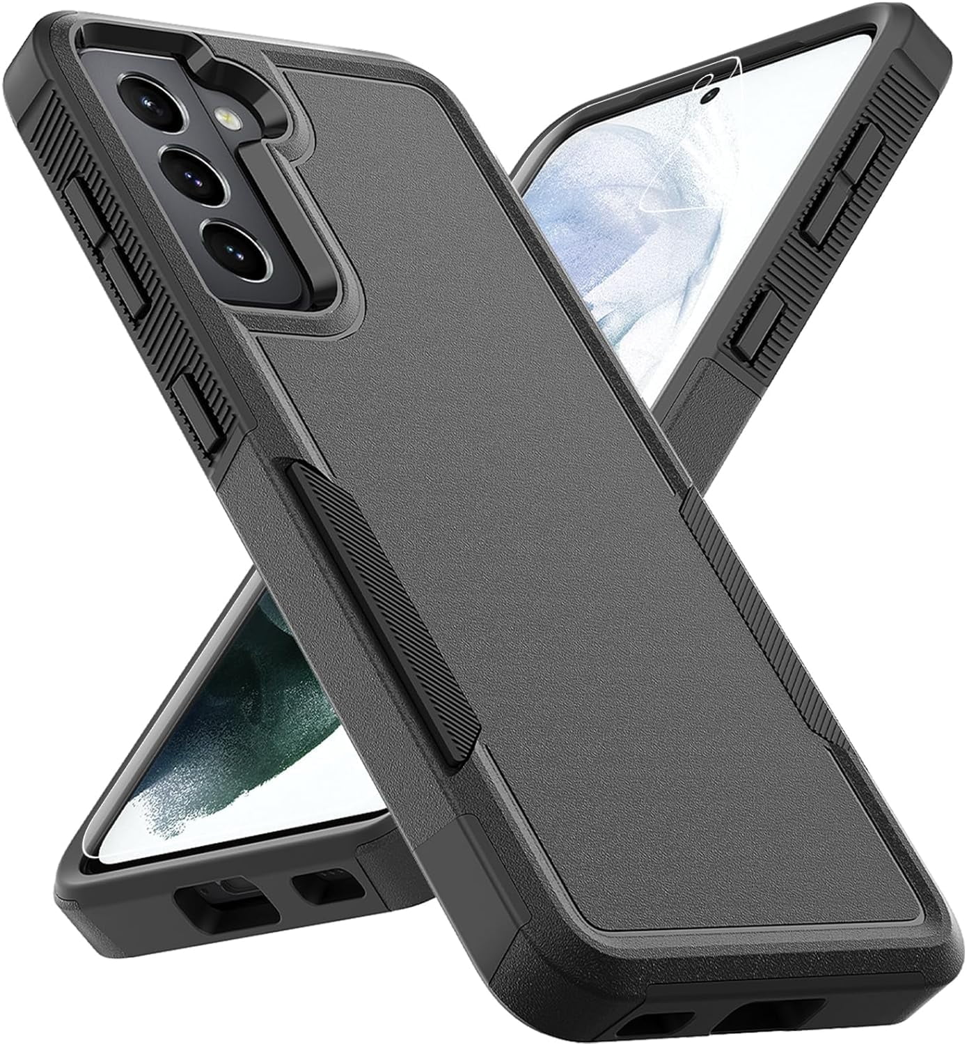 for Samsung Galaxy S21 Case: Dual Layer Protective Heavy Duty Cell ...