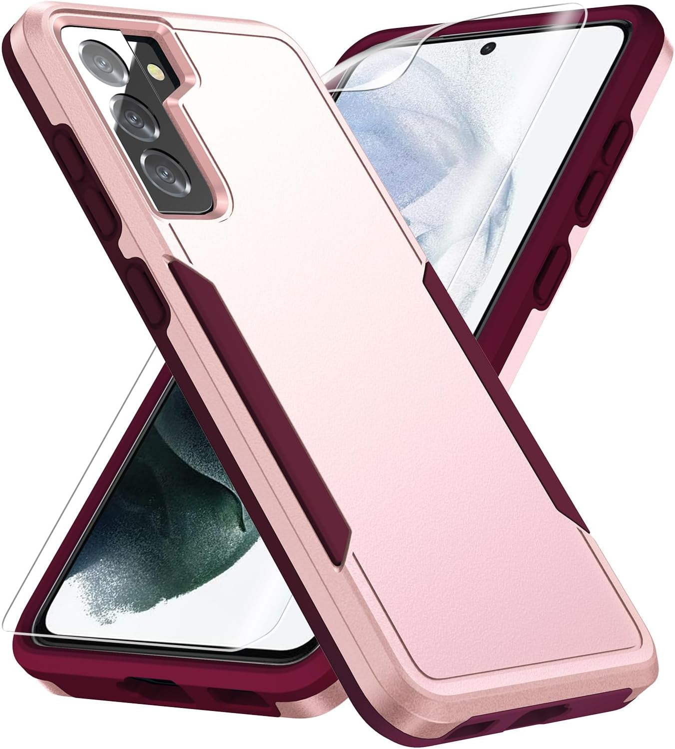 for Samsung Galaxy S21 Case, Galaxy S21 Case with HD Screen Protector ...