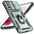 for Samsung Galaxy S21 Case with HD Screen Protector & Kickstand & Slide Camera Cover,[Not for ...