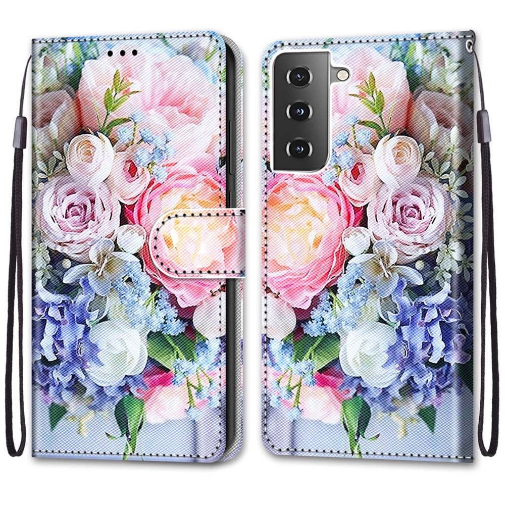 For Samsung Galaxy S21 Case, Mantto Magnetic PU Leather Phone Case With ...