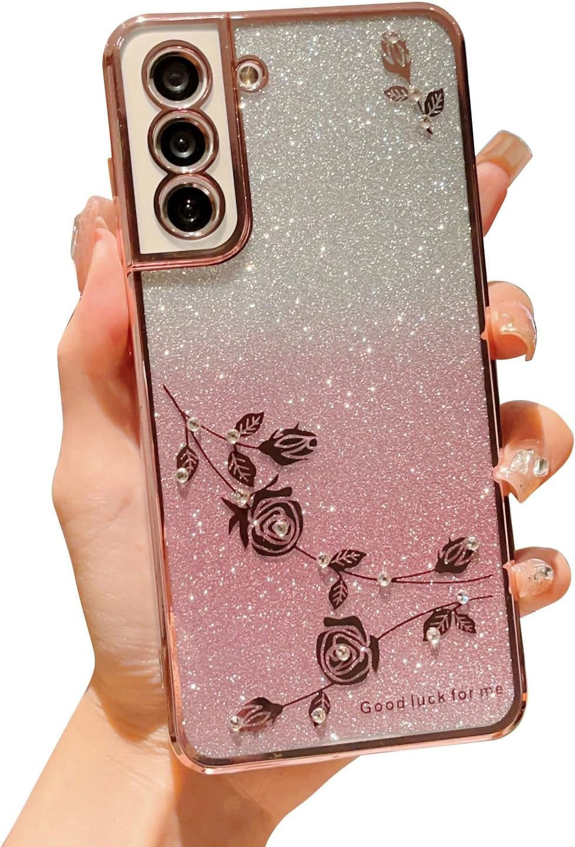 for Samsung Galaxy S21 FE 5G Glitter Clear Case for Women Girls Cute ...