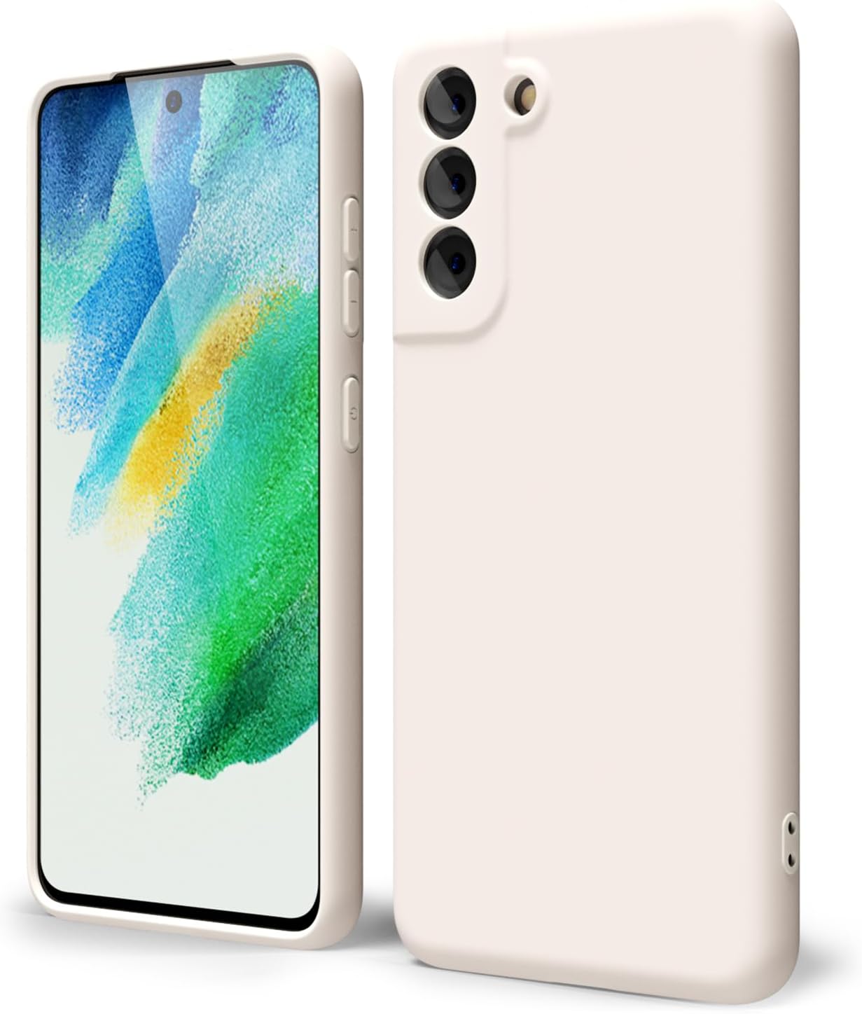 for Samsung Galaxy S21 FE 5G Phone Case Liquid Silicone Grip, Cute Thin Slim Soft Rubber TPU ...