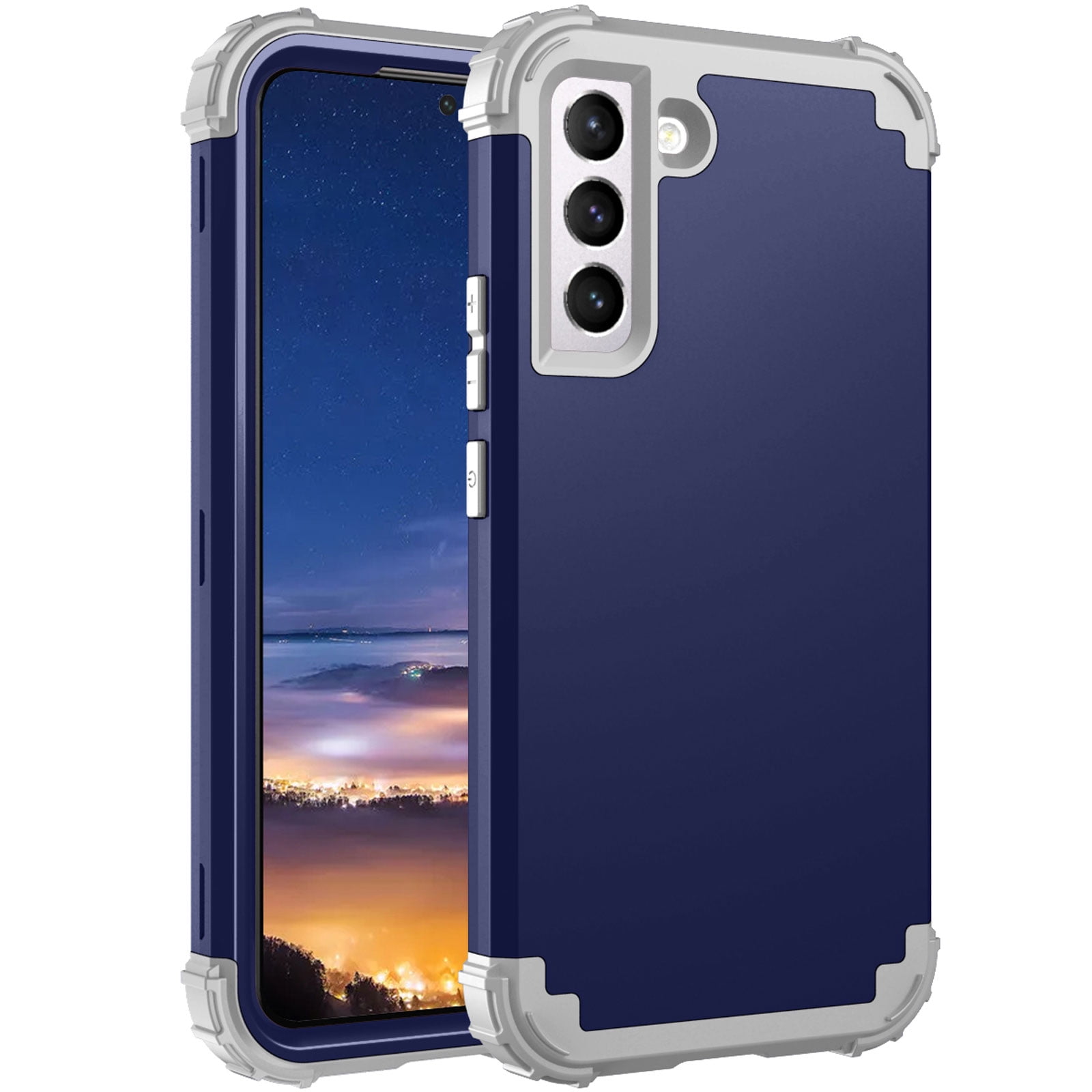 for Samsung Galaxy S21 FE Case, Heavy Slim Dual Layer 3 in 1 Heavy Duty ...