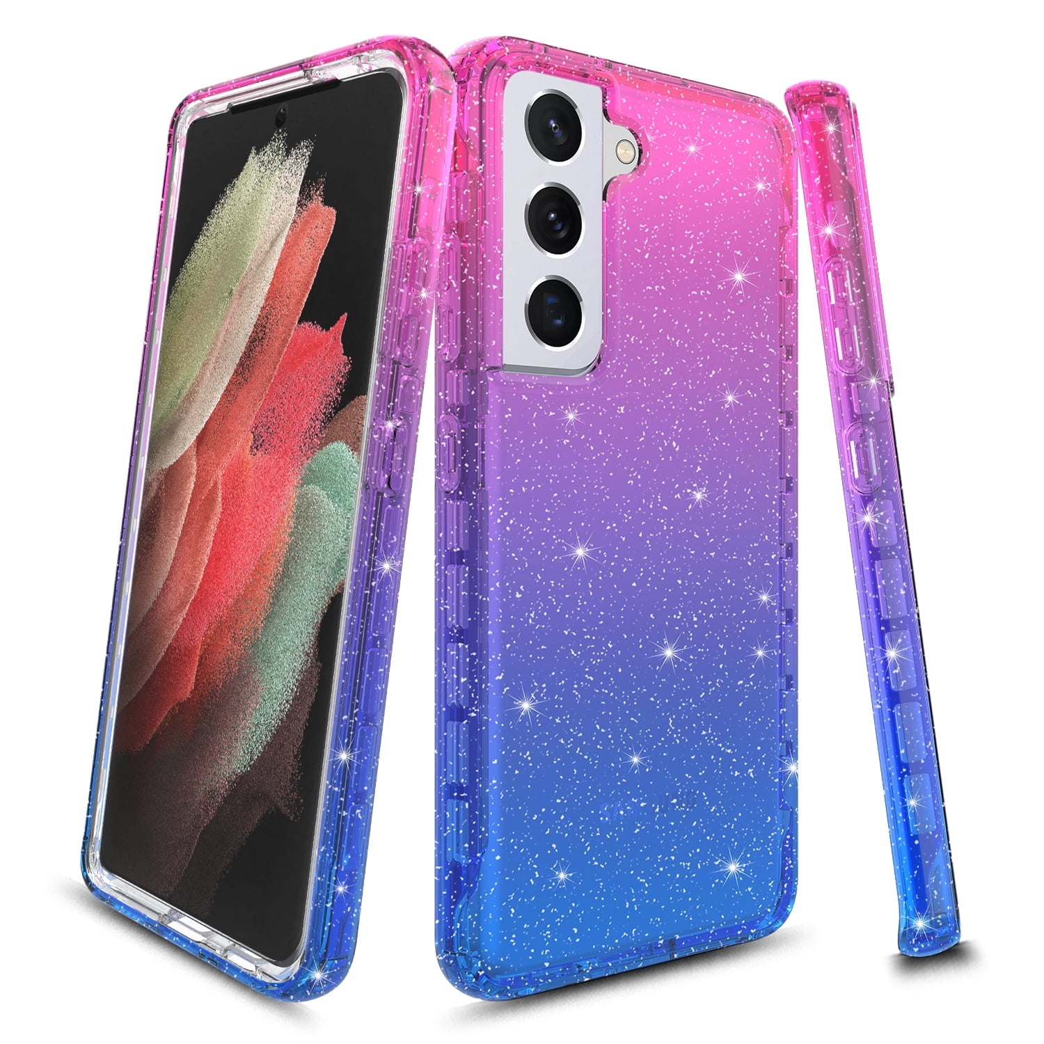 Samsung Galaxy S21 Plus 5G Case, Rosebono Hybrid Bling Glitter Sparkle ...