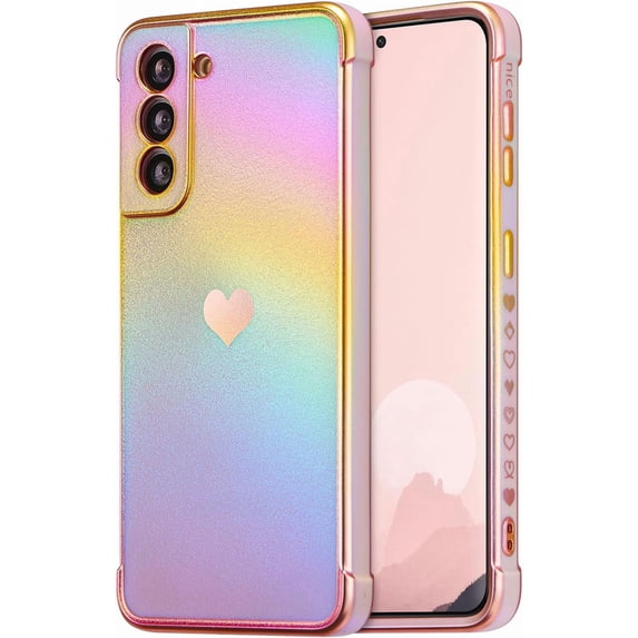 for Samsung Galaxy S21 Plus Case 6.7 inch, Cute Colorful Iridescent ...