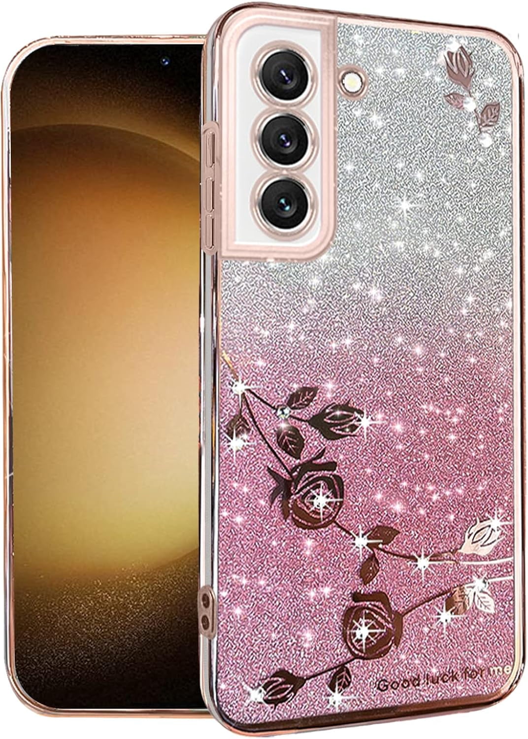 for Samsung Galaxy S21 Plus Case Clear Glitter Sparkle Luxury Shiny ...