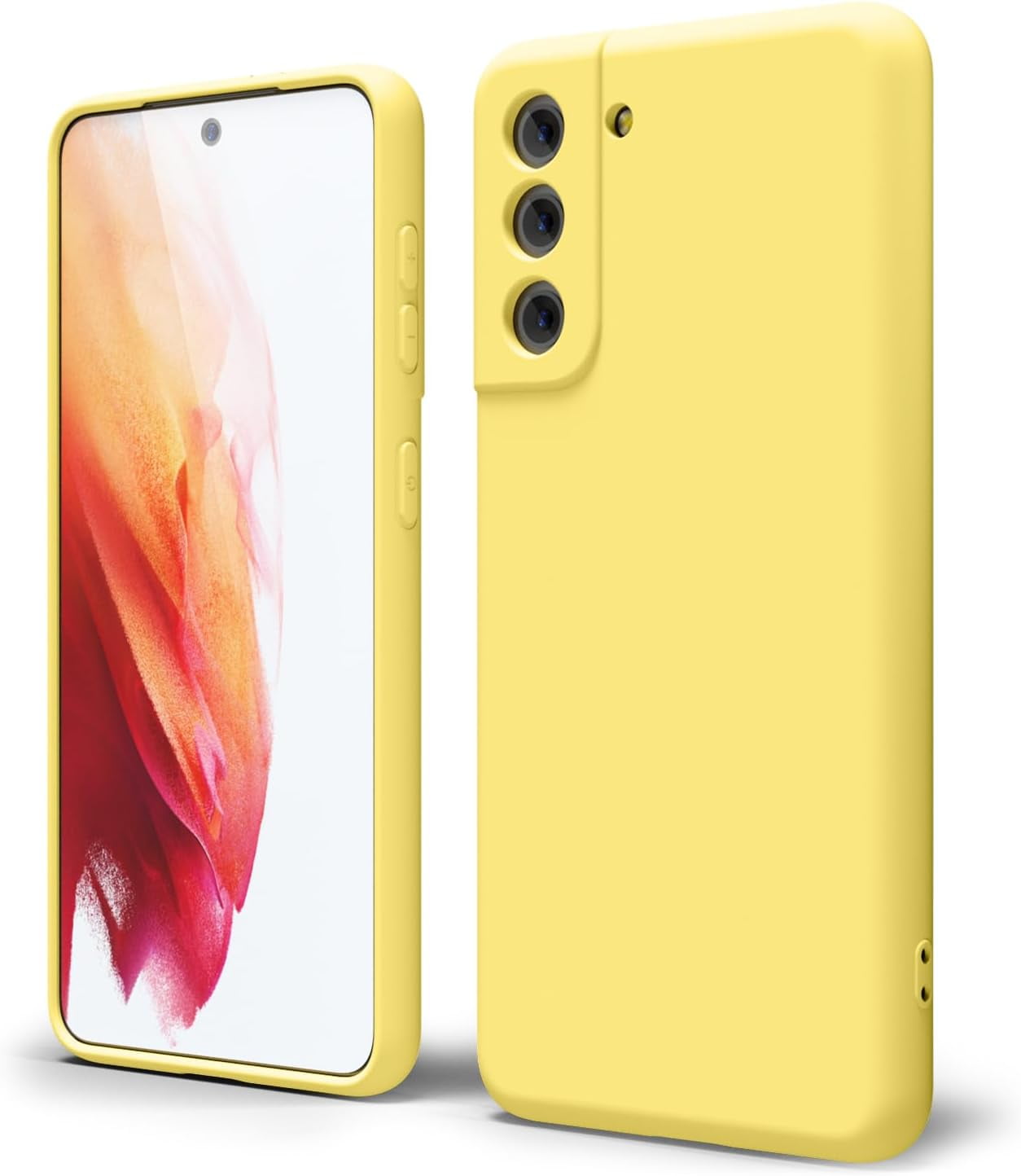 for Samsung Galaxy S21 Plus Phone Case Liquid Silicone Grip, Cute Thin Slim Soft Rubber TPU ...