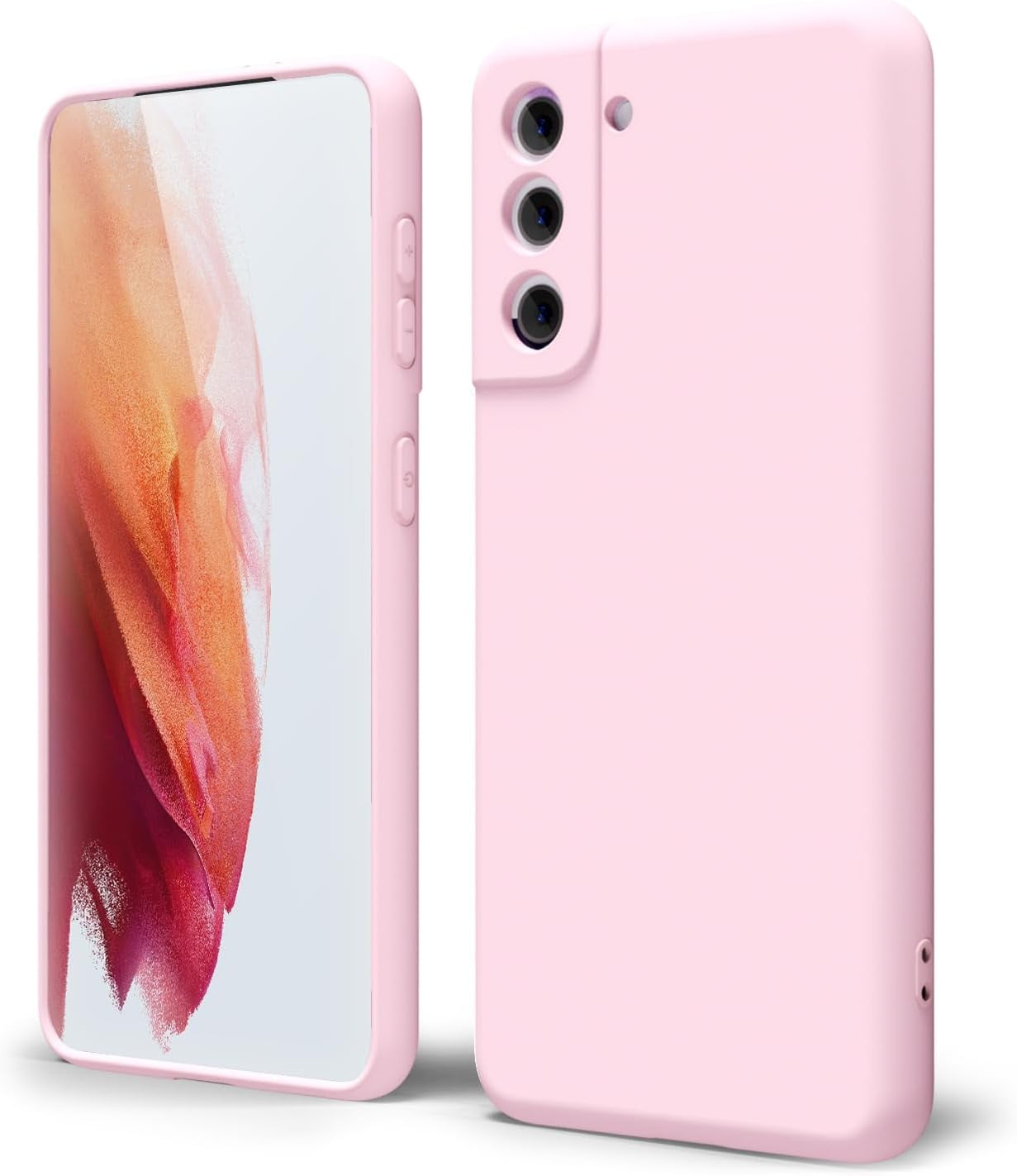 for Samsung Galaxy S21 Plus Phone Case Liquid Silicone Grip, Cute Thin Slim Soft Rubber TPU ...