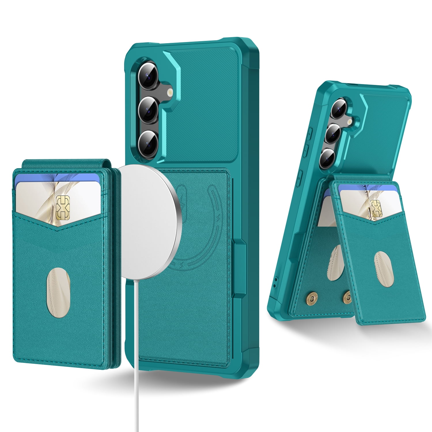 For Samsung Galaxy S21+ Removable Card Holder Cover Compatible with ...