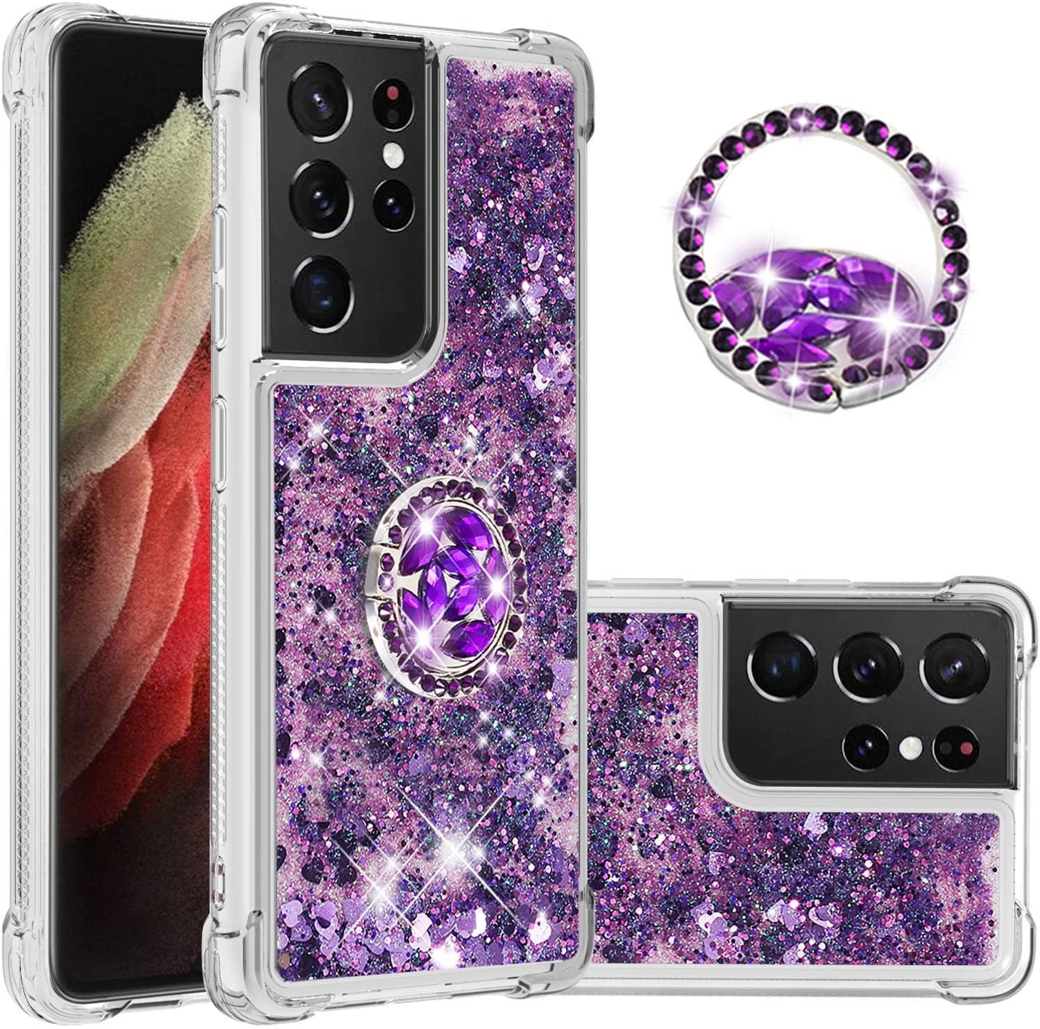 Samsung Galaxy S21 Ultra 5G 6.8" Case,Creativity Clear Quicksand ...