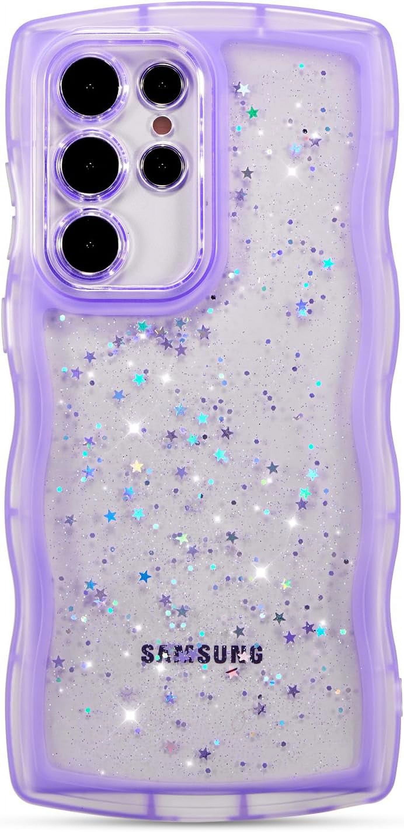 for Samsung Galaxy S21 Ultra 5G Case 6.8",Cute Curly Wave Case with ...