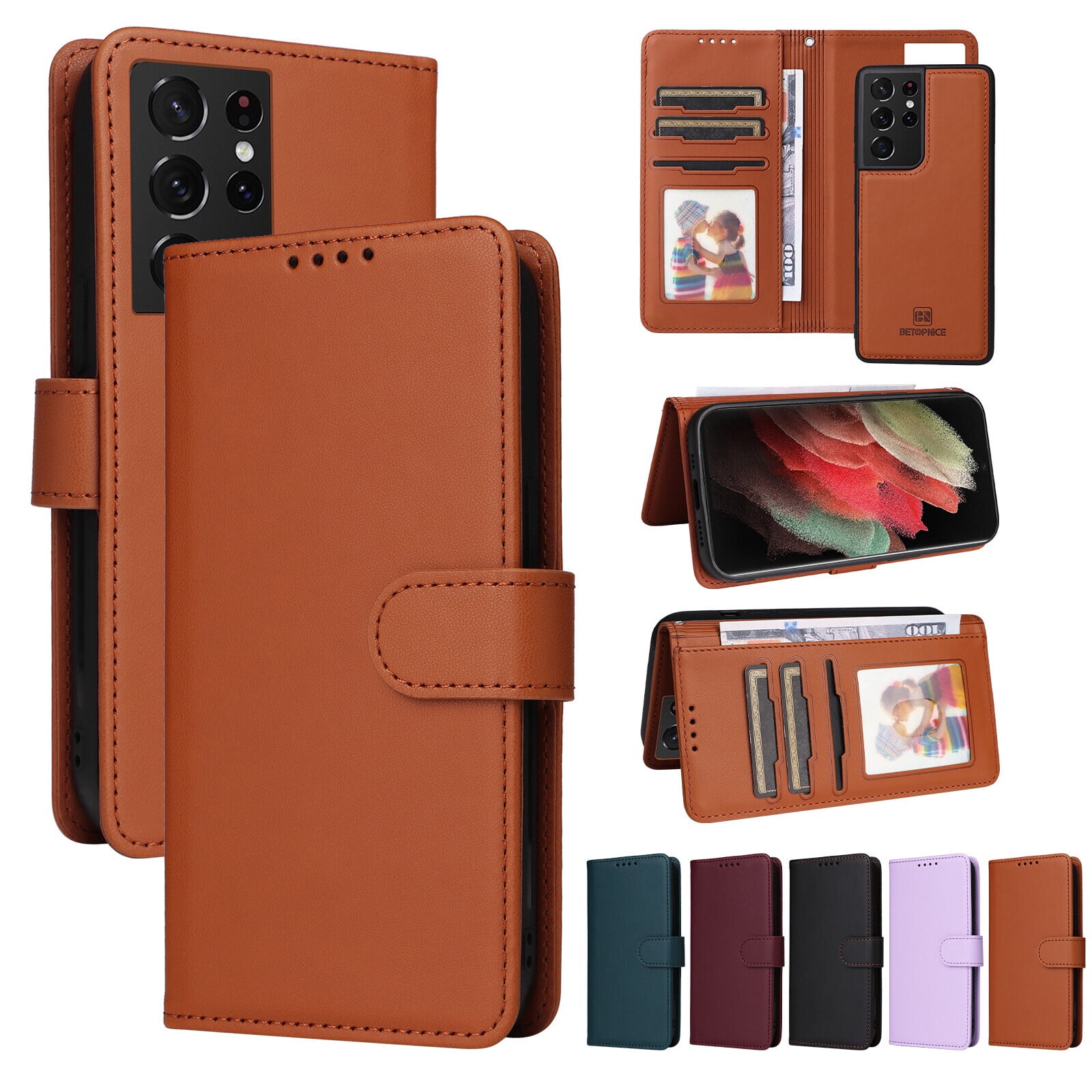 Samsung Galaxy S21 Ultra 5G Case ,Detachable 2 in 1 Wallet Magnetic ...