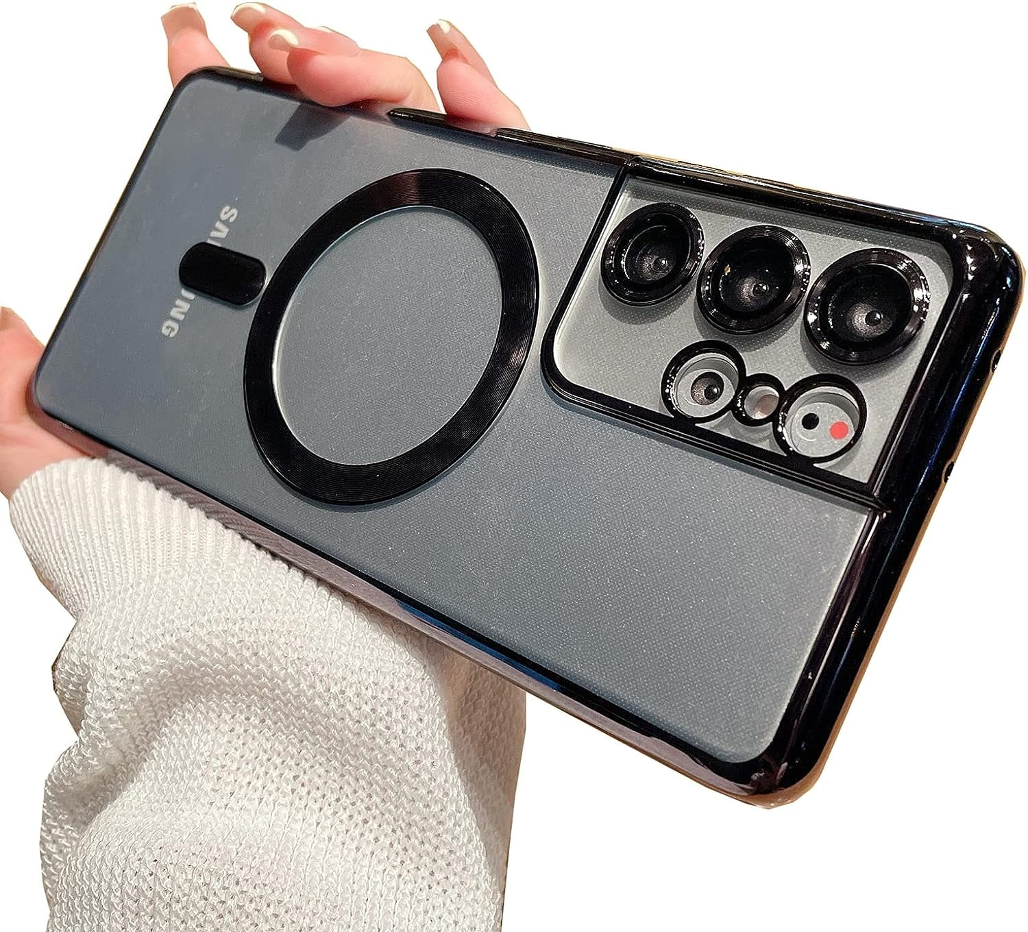 for Samsung Galaxy S21 Ultra Case Compatible with Magsafe Wireless Charging,with Camera ...