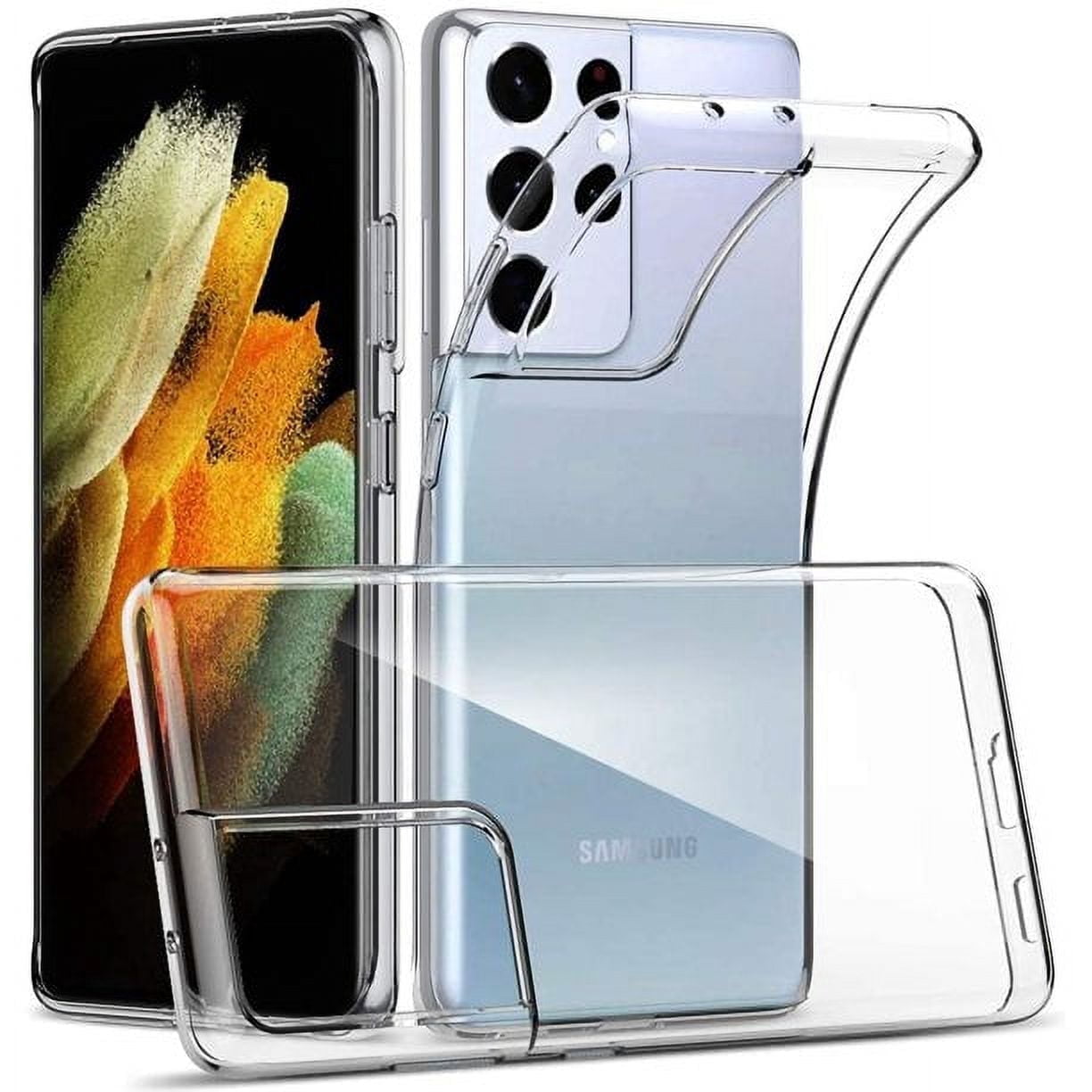 Ozmatip Samsung Galaxy S21 Ultra Clear TPU Case, Slim Anti-Scratch Gel ...