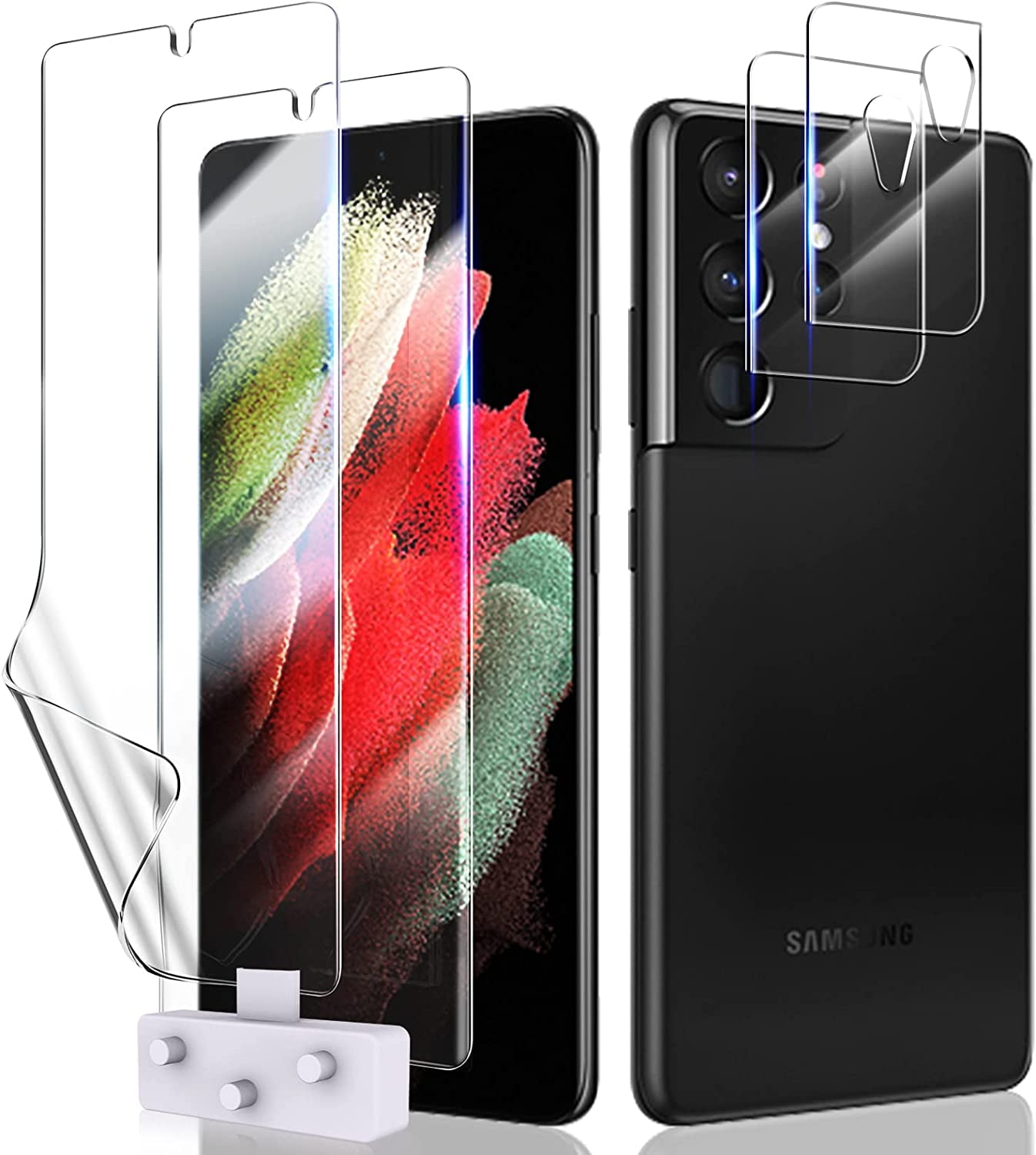 for Samsung Galaxy S21 Ultra Screen Protector, 2 Pack Flexible TPU ...