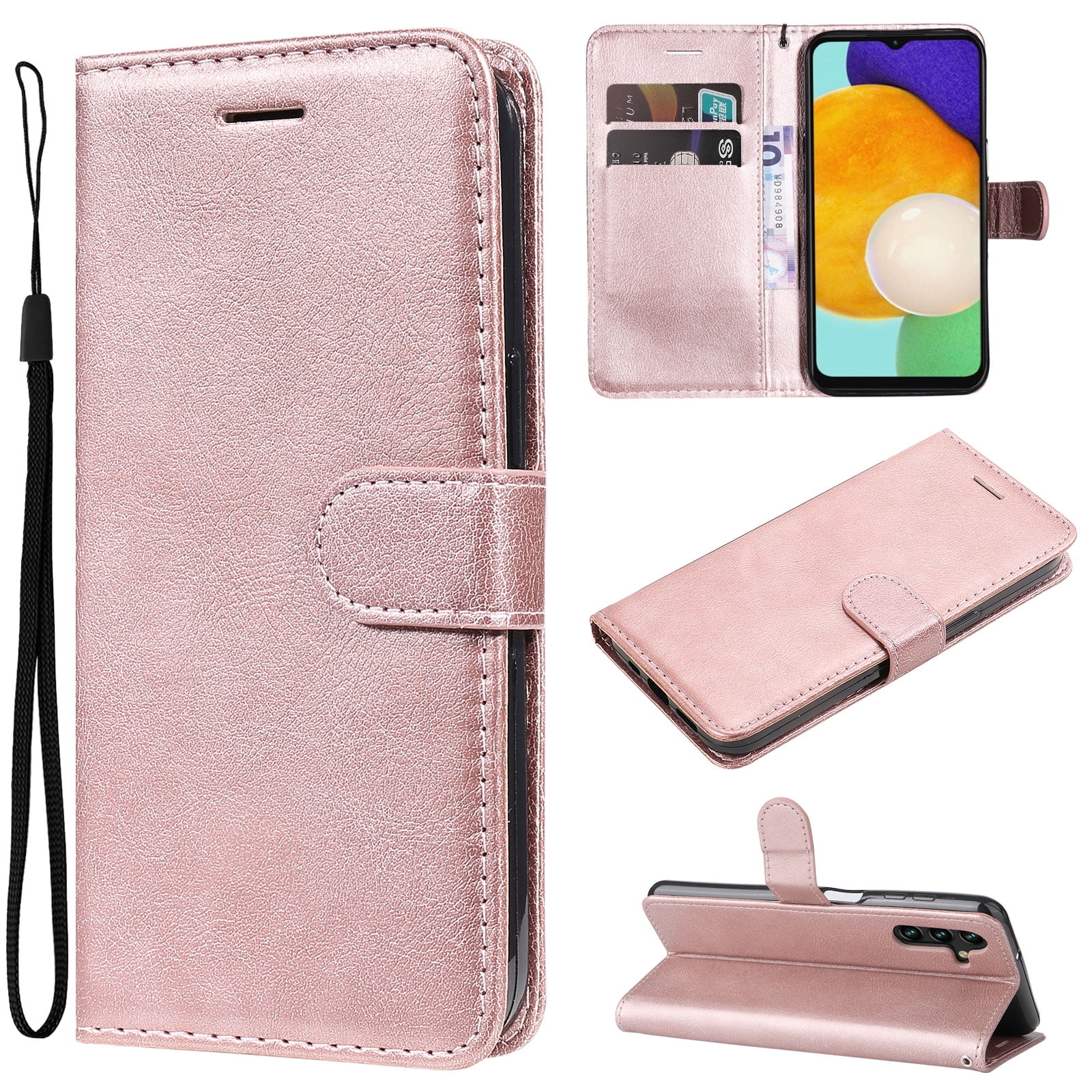 for Samsung Galaxy S21 Wallet Case, with Credit Card Holder and Wrist ...