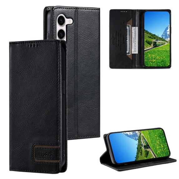 for Samsung Galaxy S22 Case Classic Design, Premium PU Retro Leather ...