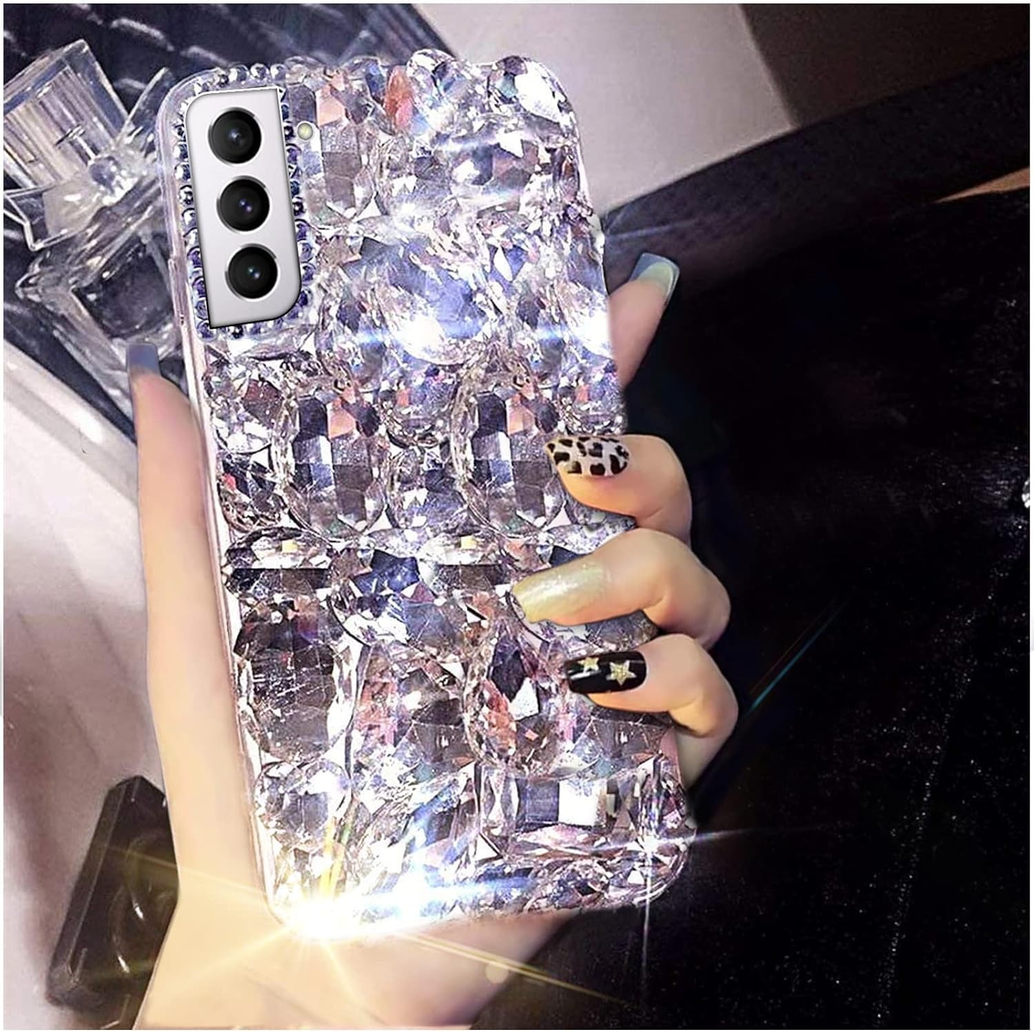 for Samsung Galaxy S22 Case Diamond Case for Women 3D Glitter Sparkle ...