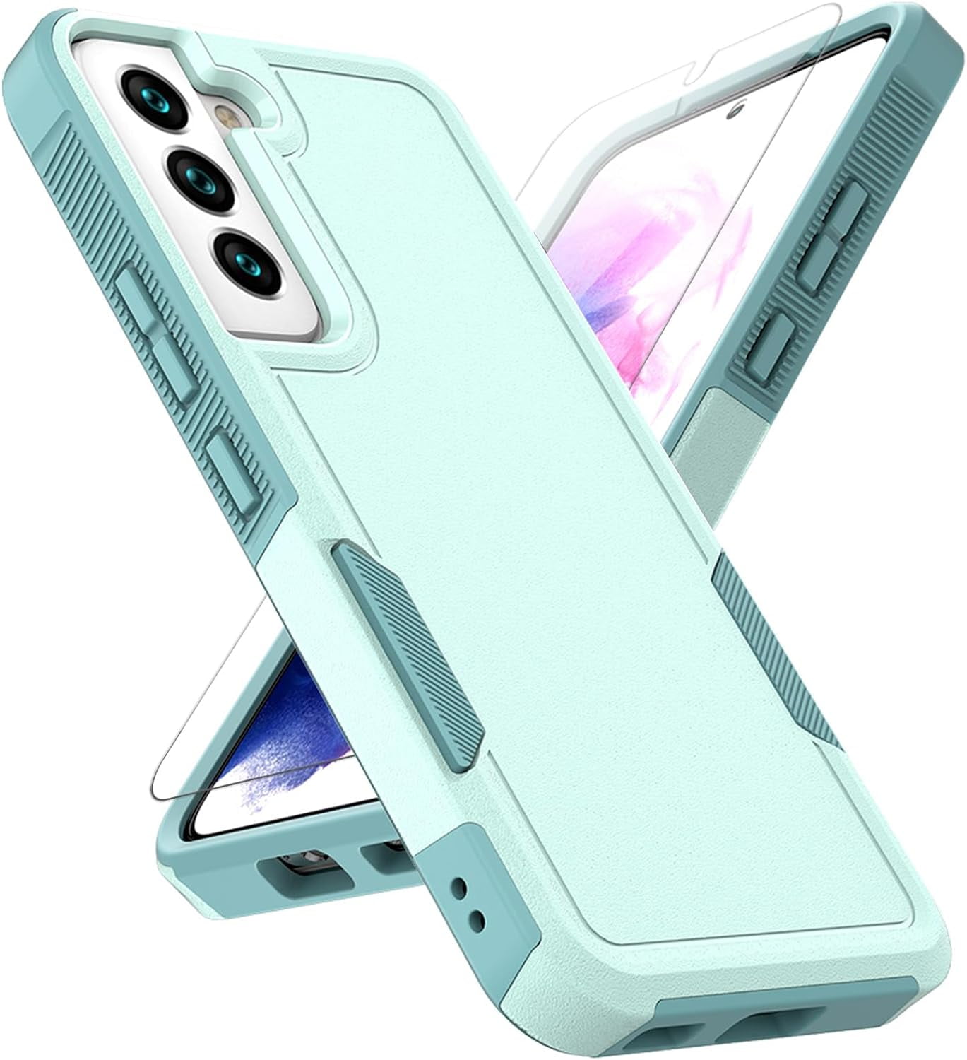 for Samsung Galaxy S22 Case: Dual Layer Protective Heavy Duty Cell ...