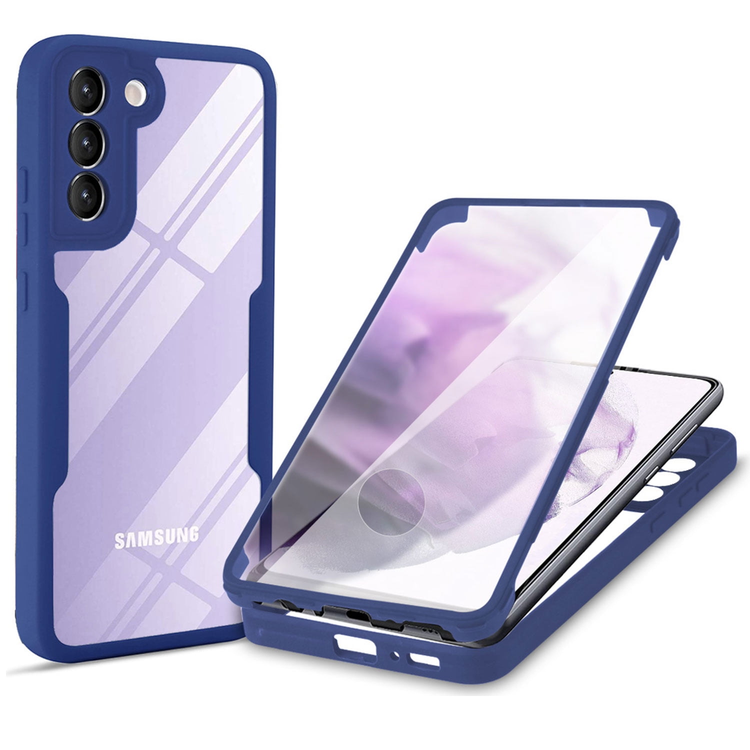 Samsung Galaxy S22 Case with Screen Protector, Dual Layer Hybrid Clear ...