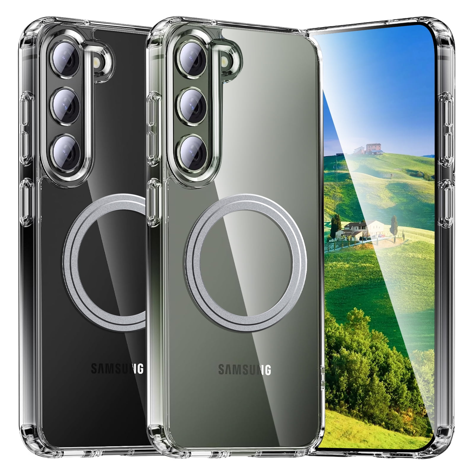 for Samsung Galaxy S22 Plus Case, Crystal Clear Cover Compatible with ...