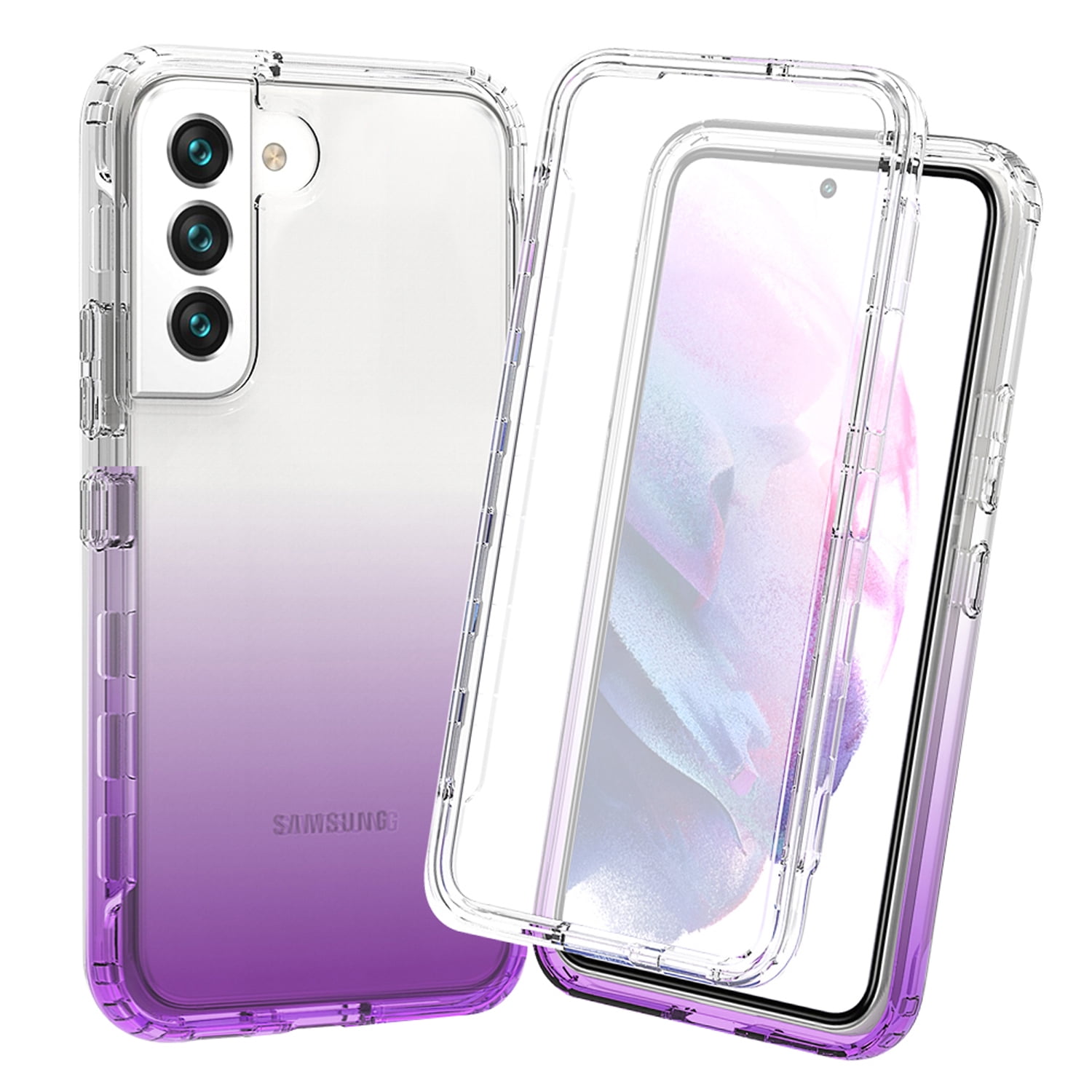 for Samsung Galaxy S22 Plus Case,[Non-Yellowing] Transparent 360° Full ...