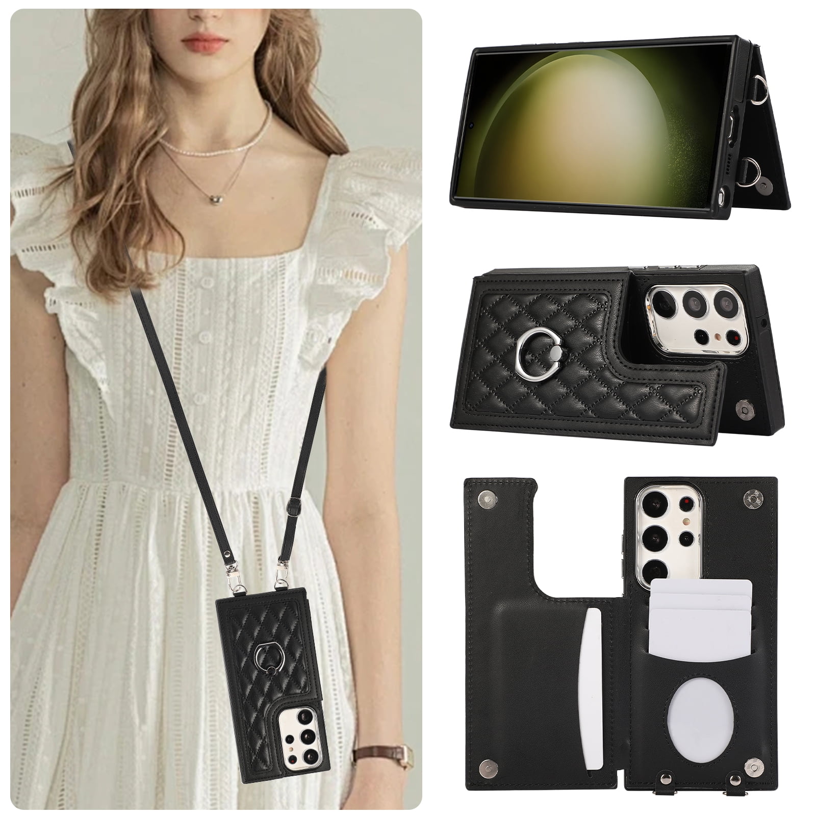 for Samsung Galaxy S22 Plus Case with RFID Blocking Card Holder and ...