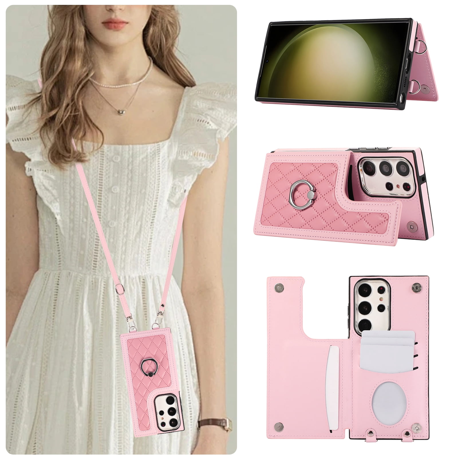 for Samsung Galaxy S22 Plus Case with RFID Blocking Card Holder and ...