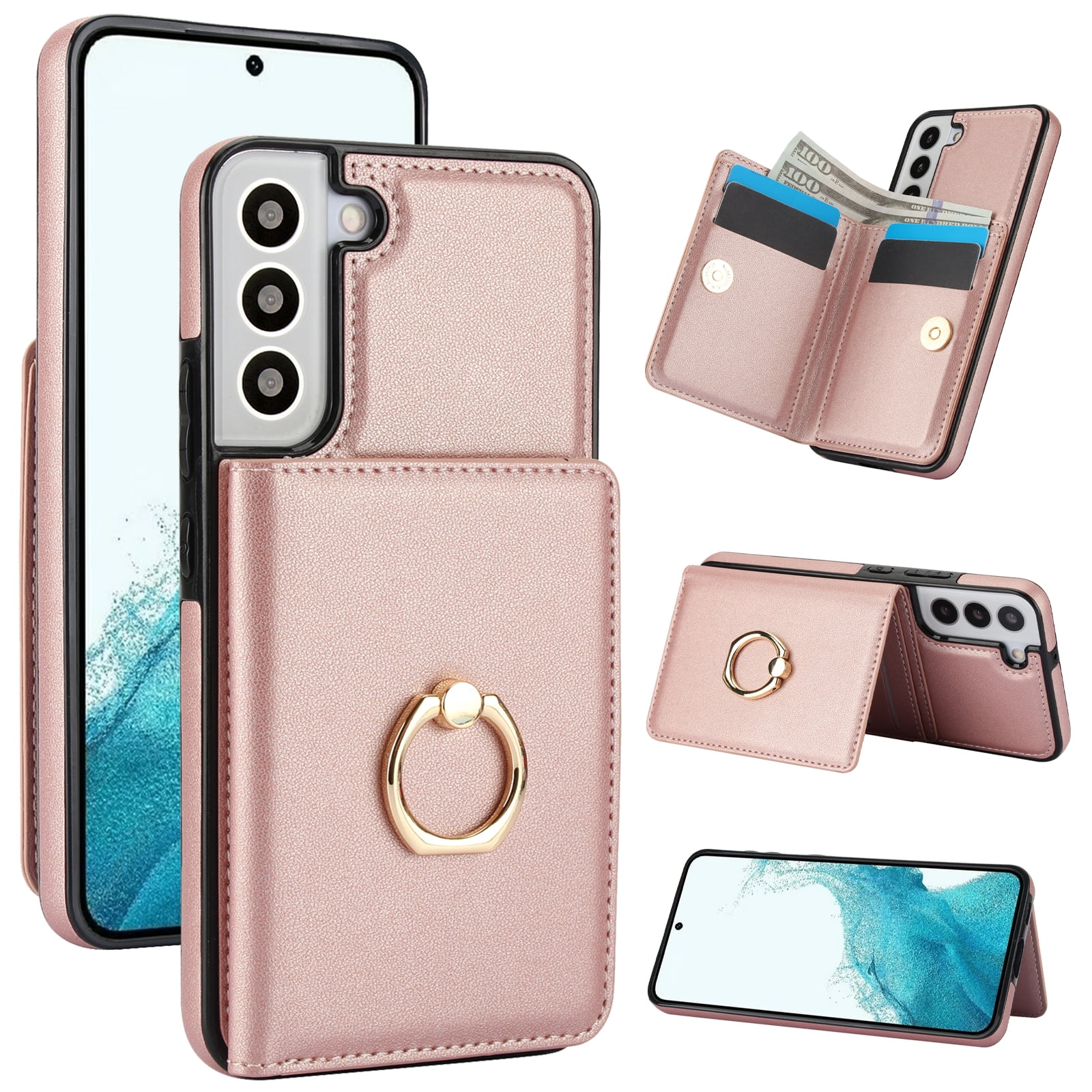 For Samsung Galaxy S22 Plus Case Wallet Card Holder,Premium PU Leather ...