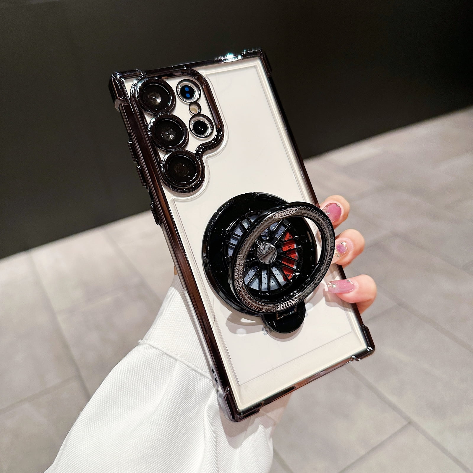 for Samsung Galaxy S22 Plus Plating Case with Rotating Gyroscope ...